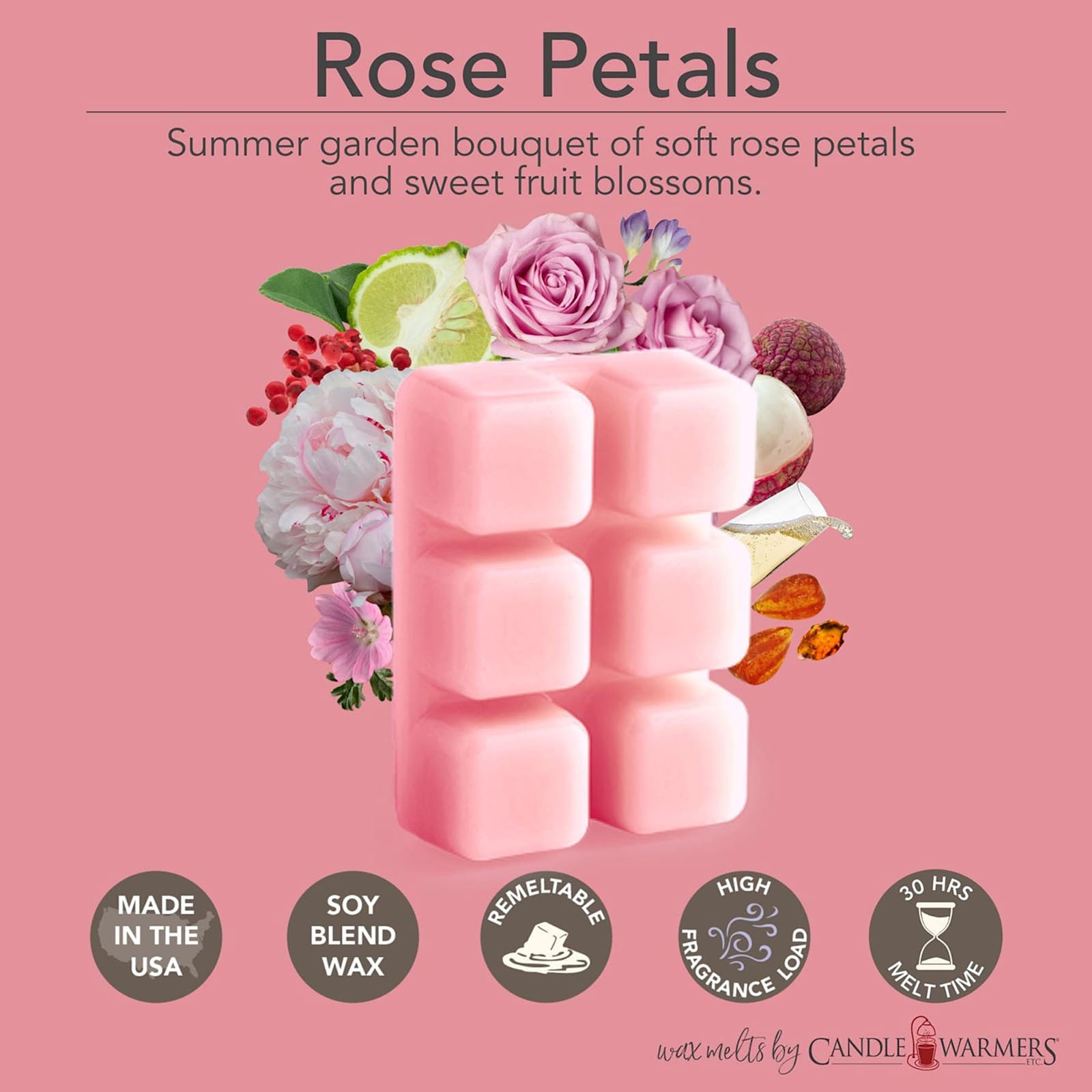 Rose Petals Scented Wax Melts, 2.5oz