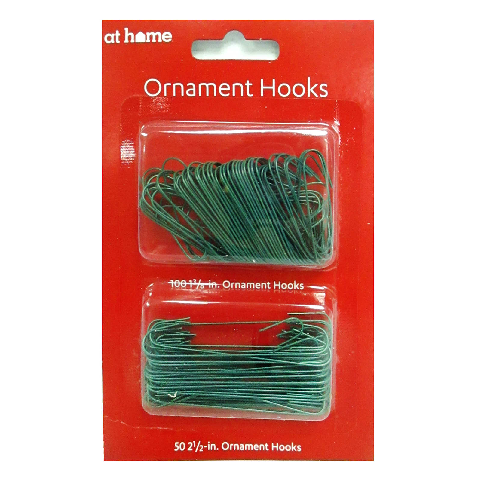 150-Count Green Ornament Hooks | Holiday Tree Accessories | At Home