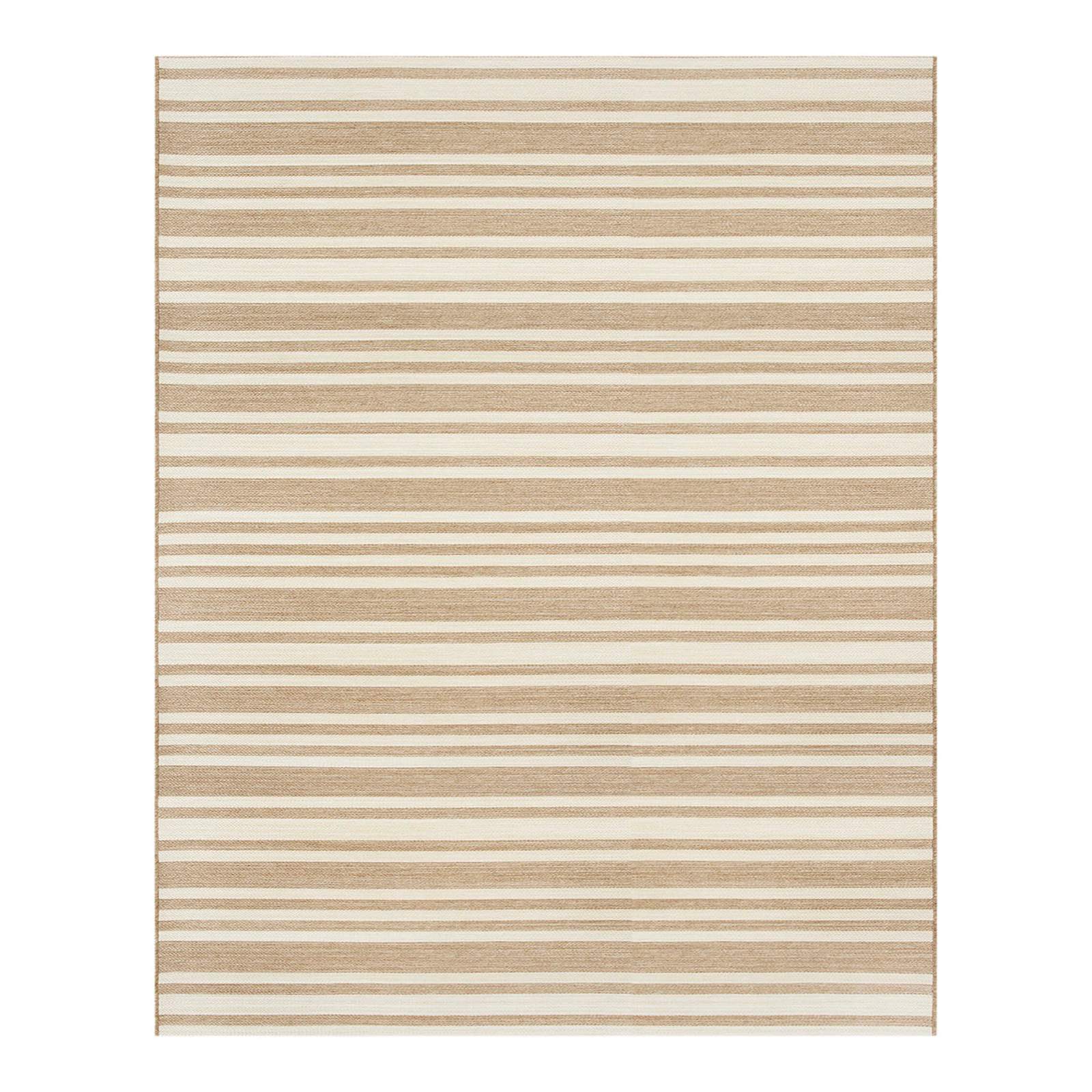 Honeybloom Lester Natural Striped Outdoor Area Rug, 8X10 | At Home