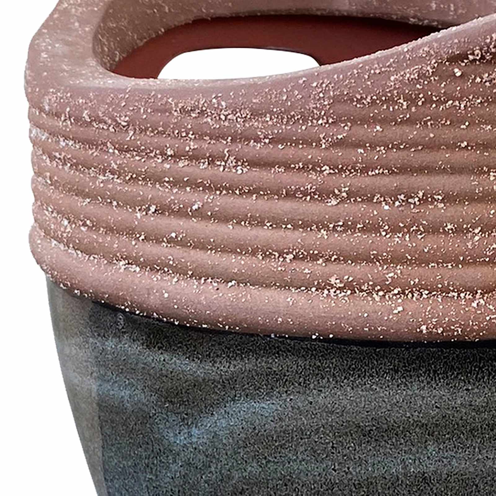 Sandy Black Blossom Outdoor Planter, Small | At Home