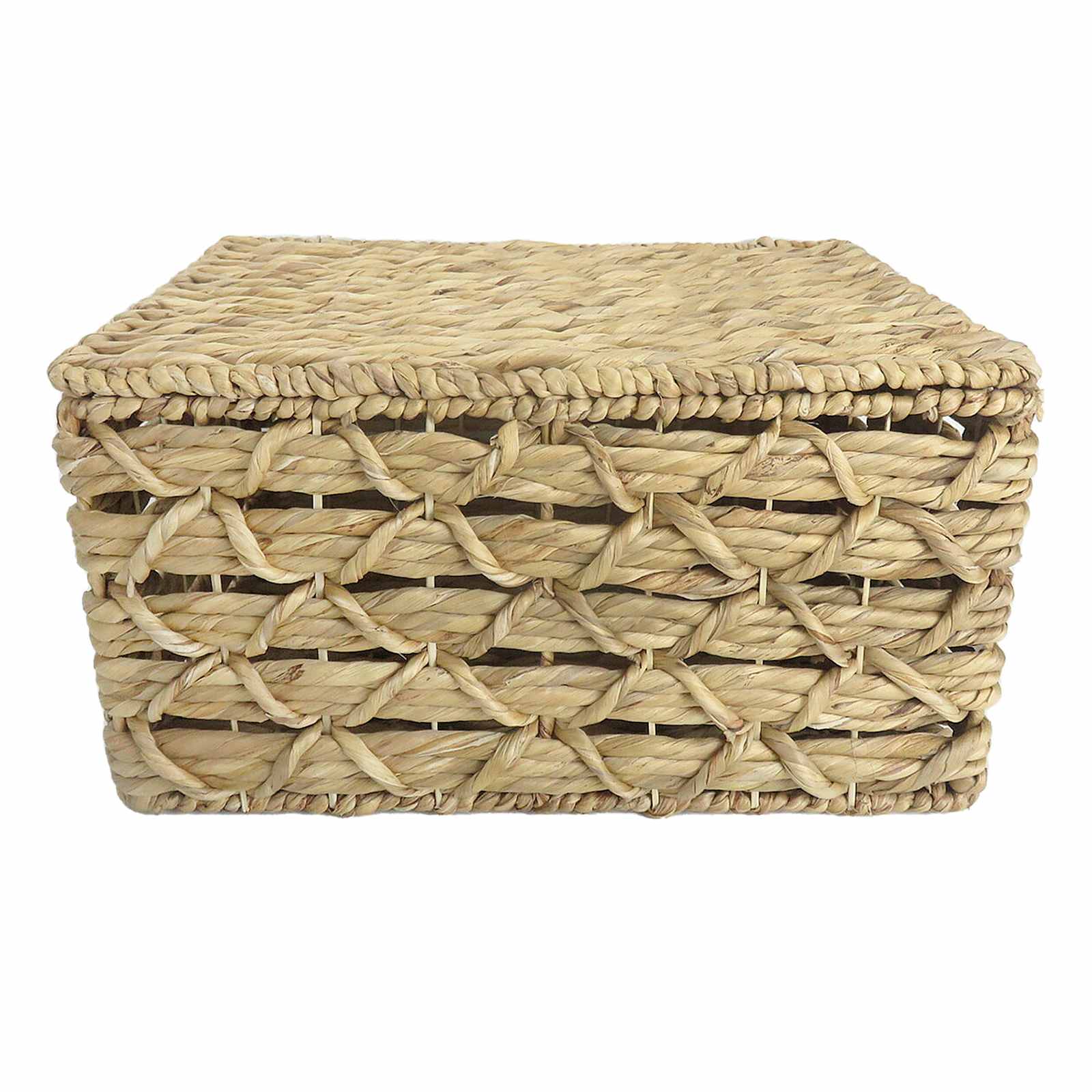 Found & Fable Kai Triple X Twist Lidded Storage Basket, Large