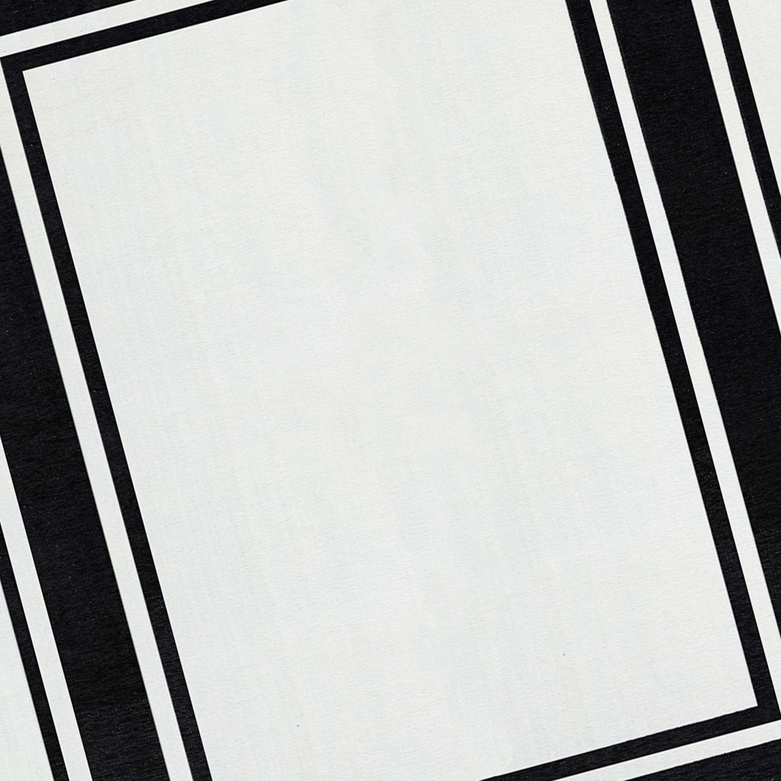 (B842) Providence Noa Black & White Border Washable Area Rug, 8x10