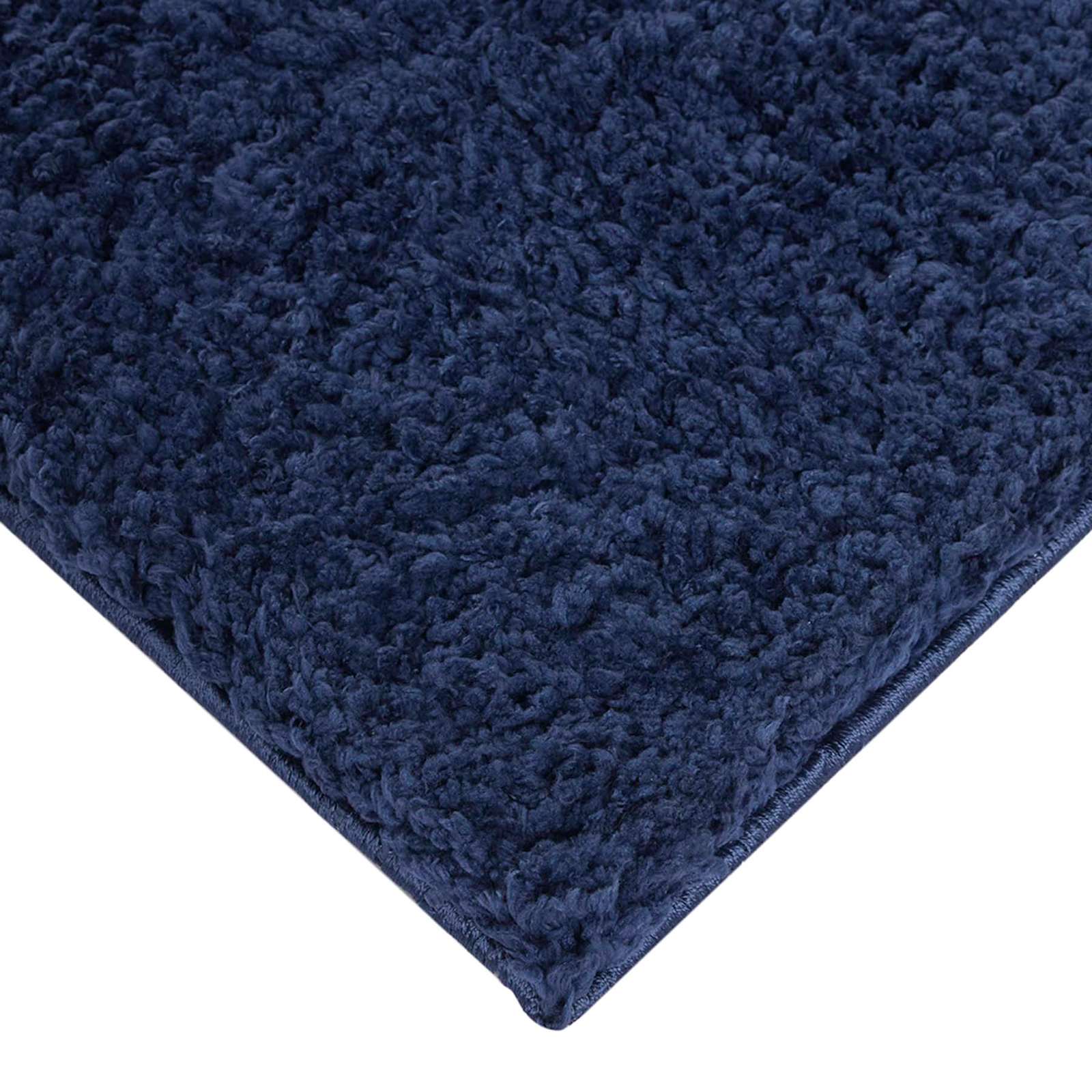 (C194) Kodiak Navy Blue Shag Area Rug, 5x7