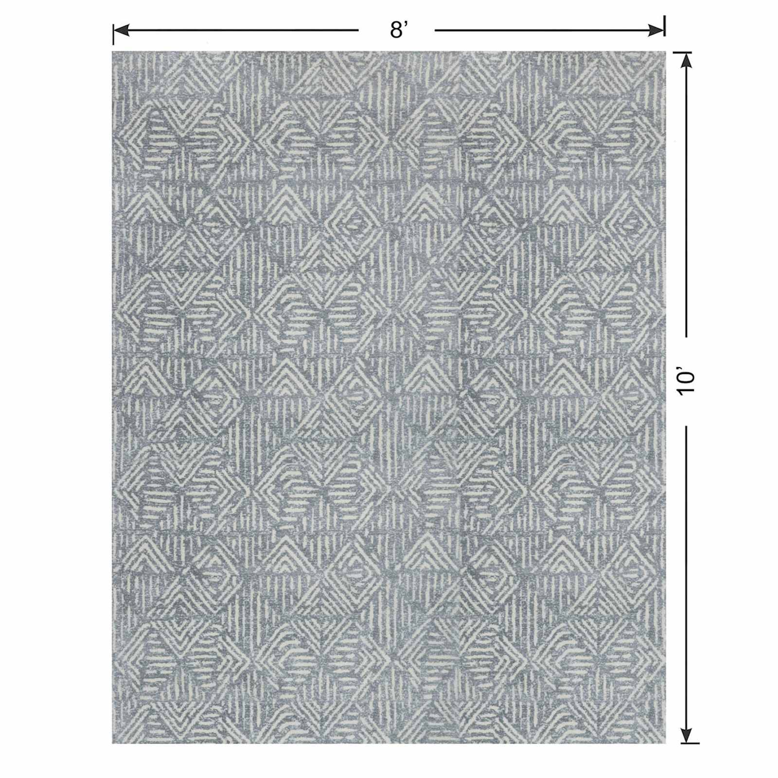 Mercer Grey Diamond Design Area Rug 8x10 | Diamond Rugs | At Home