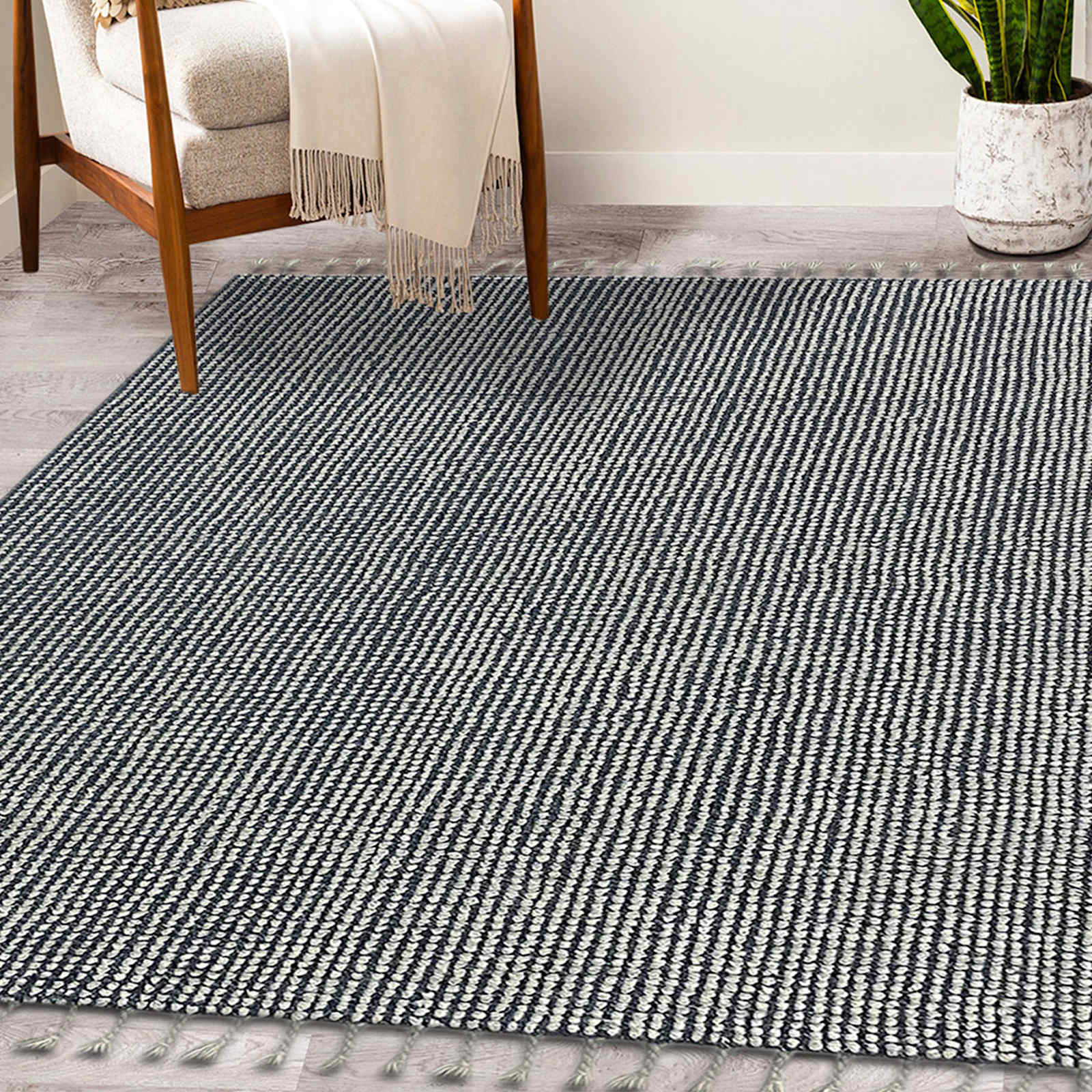 Honeybloom Clark Indigo Woven Area Rug | At Home