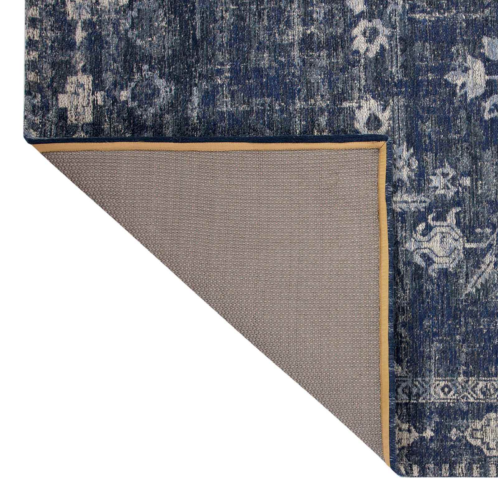 Teagan Navy Blue Floral Flatweave Rug 3x5 | At Home