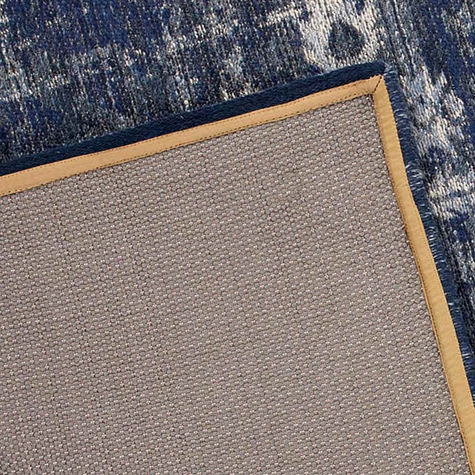 Teagan Navy Blue Floral Flatweave Rug 3x5 | At Home