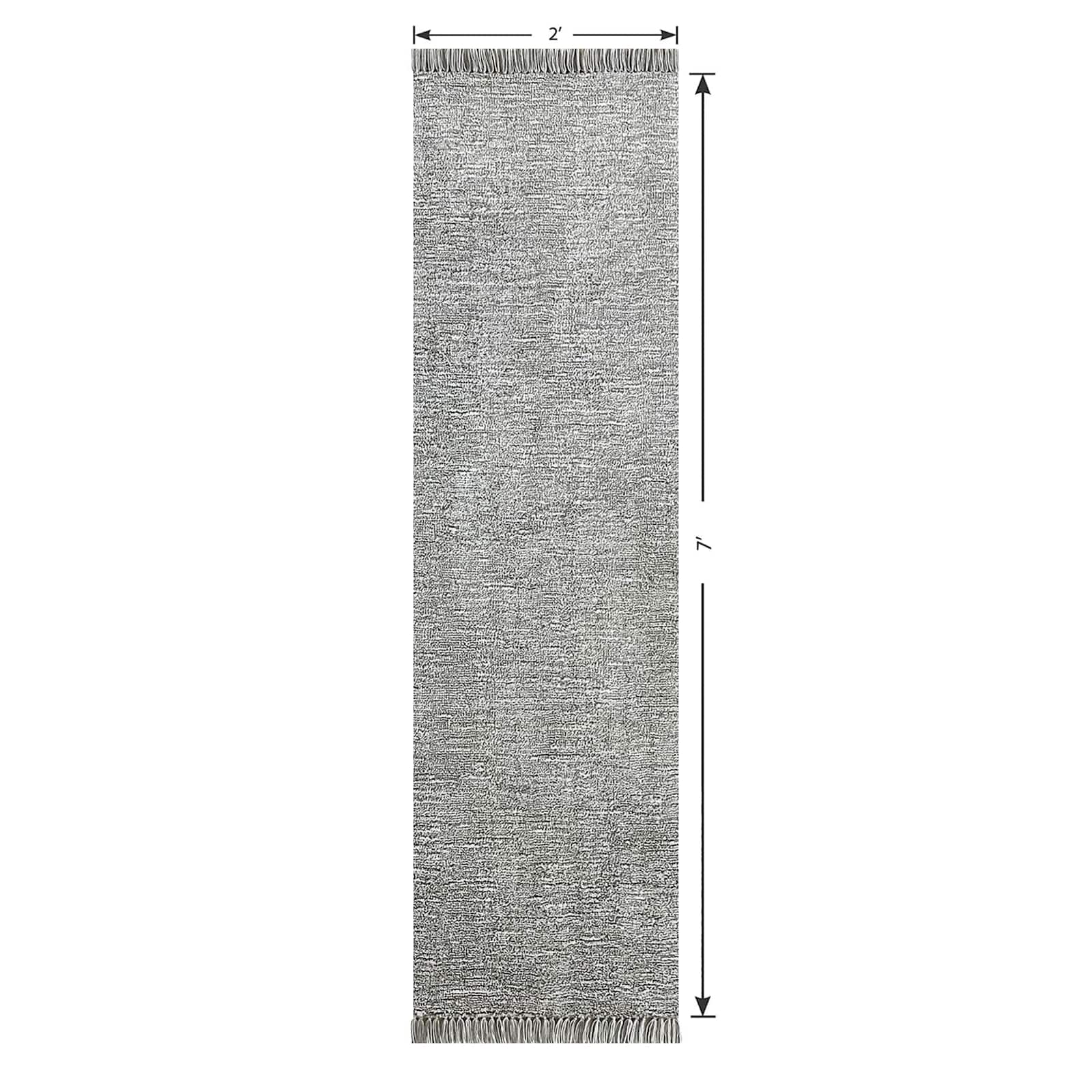 Crosby St. Breton Grey Tufted Runner 2x7 | At Home