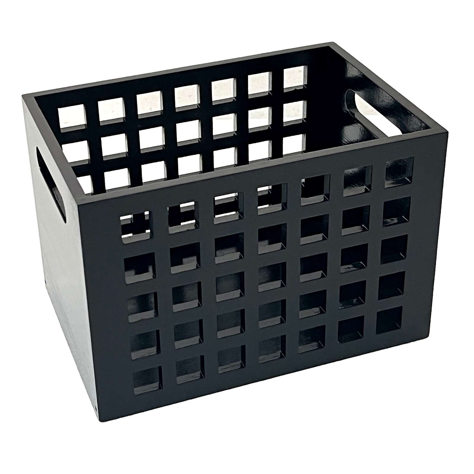 Crosby St. Holden Black Wooden Storage Crate, Extra Small