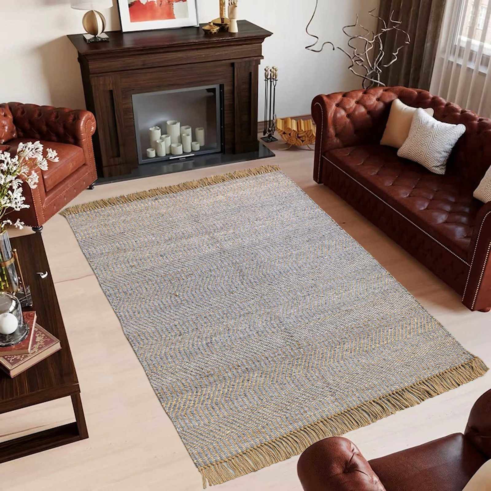 Element Natural Jute and Wool Woven Area Rug 5x7 | At Home