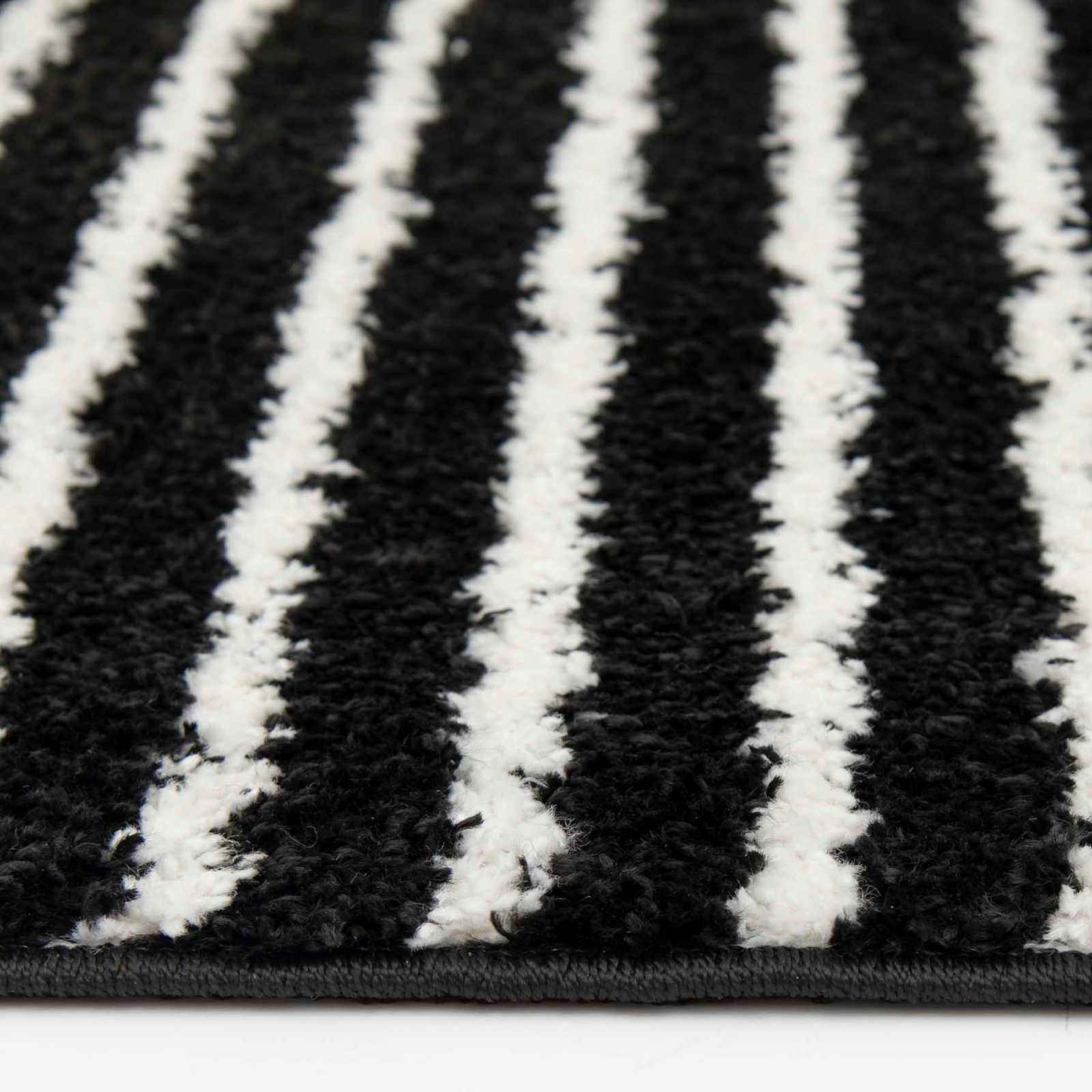 Geneva Black & White Tufted Stripe Accent Rug 30x48 | Home Decor | At Home