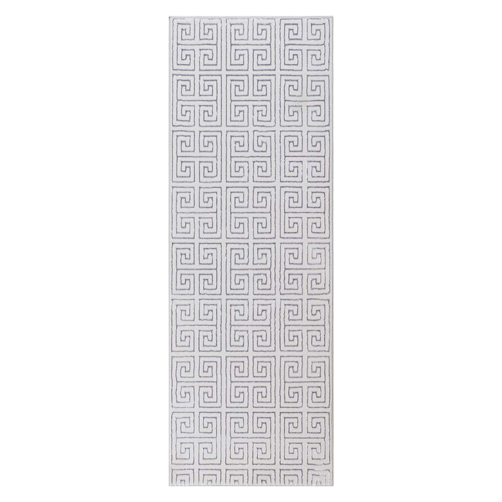 Providence Onix Grey Greek Key Runner 2x6 | At Home