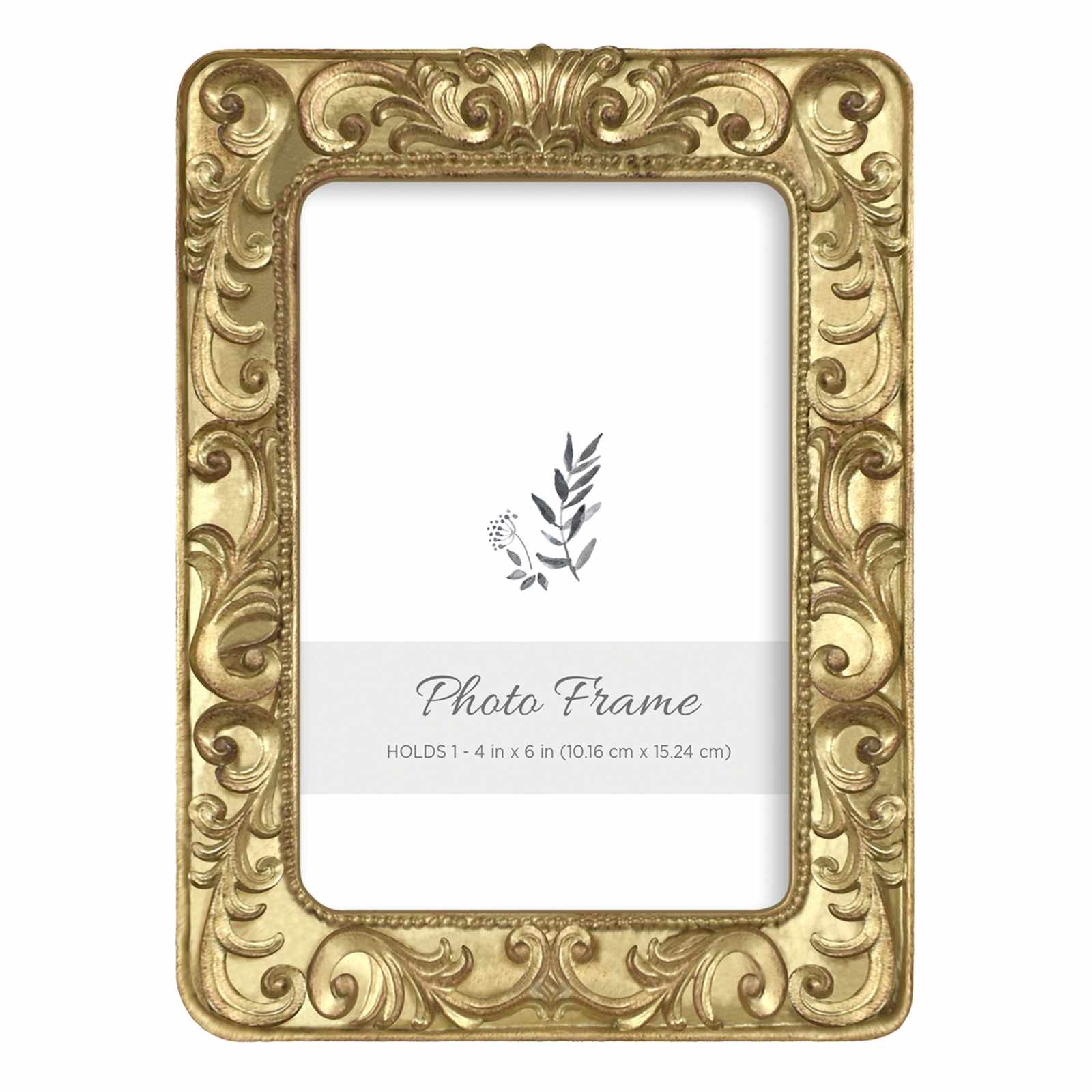 Ornate Gold Tabletop Picture Frame, 4x6