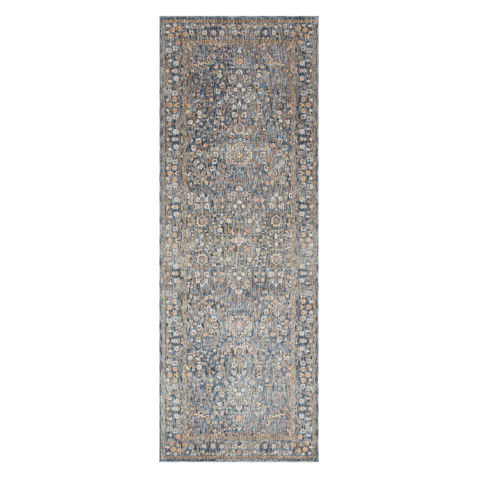 Honeybloom Ballard Blue Floral Medallion Runner 2x8 | At Home
