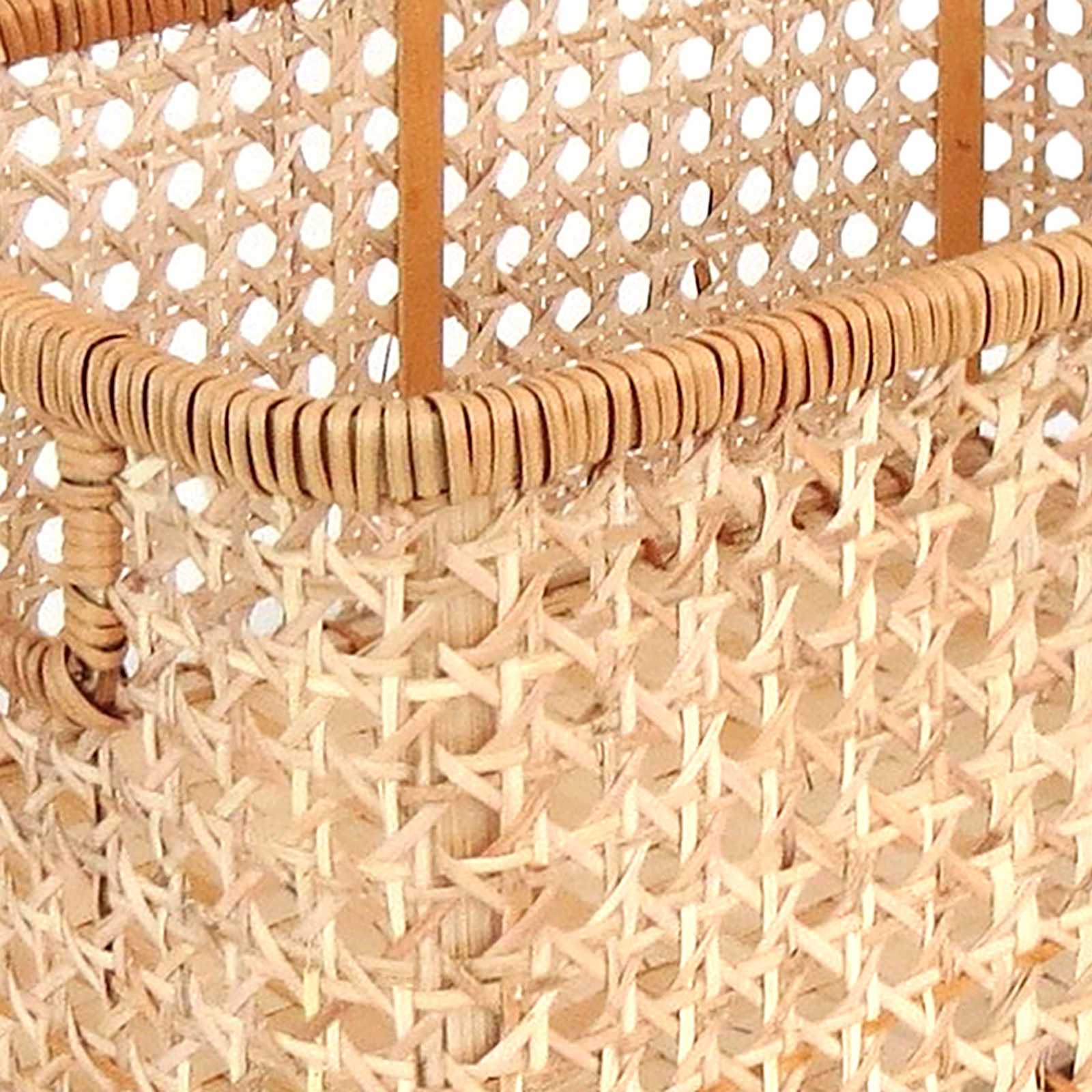 Cane Rectangle Storage Basket, Small