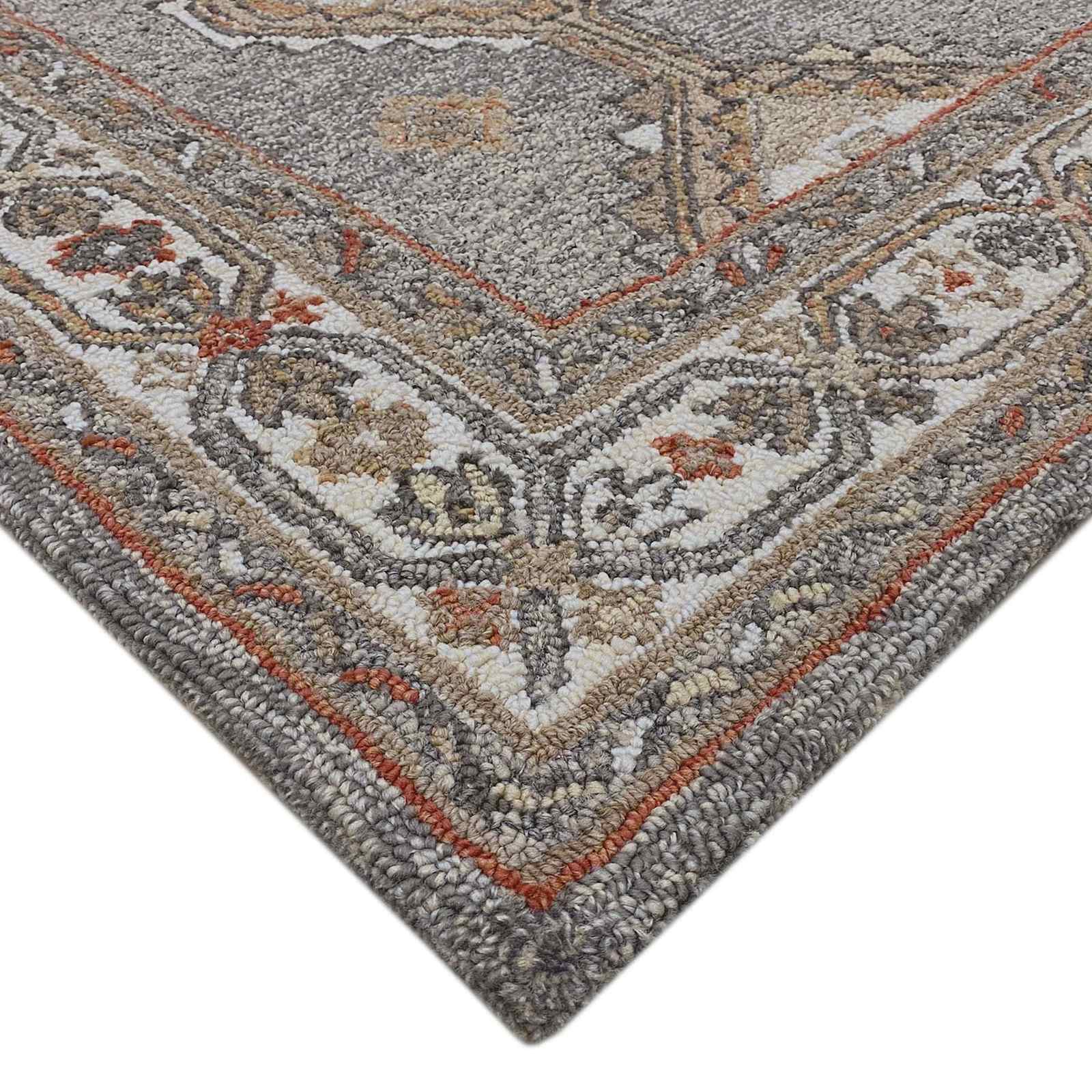 Jolene Grey Hooked Area Rug 5x7 | At Home