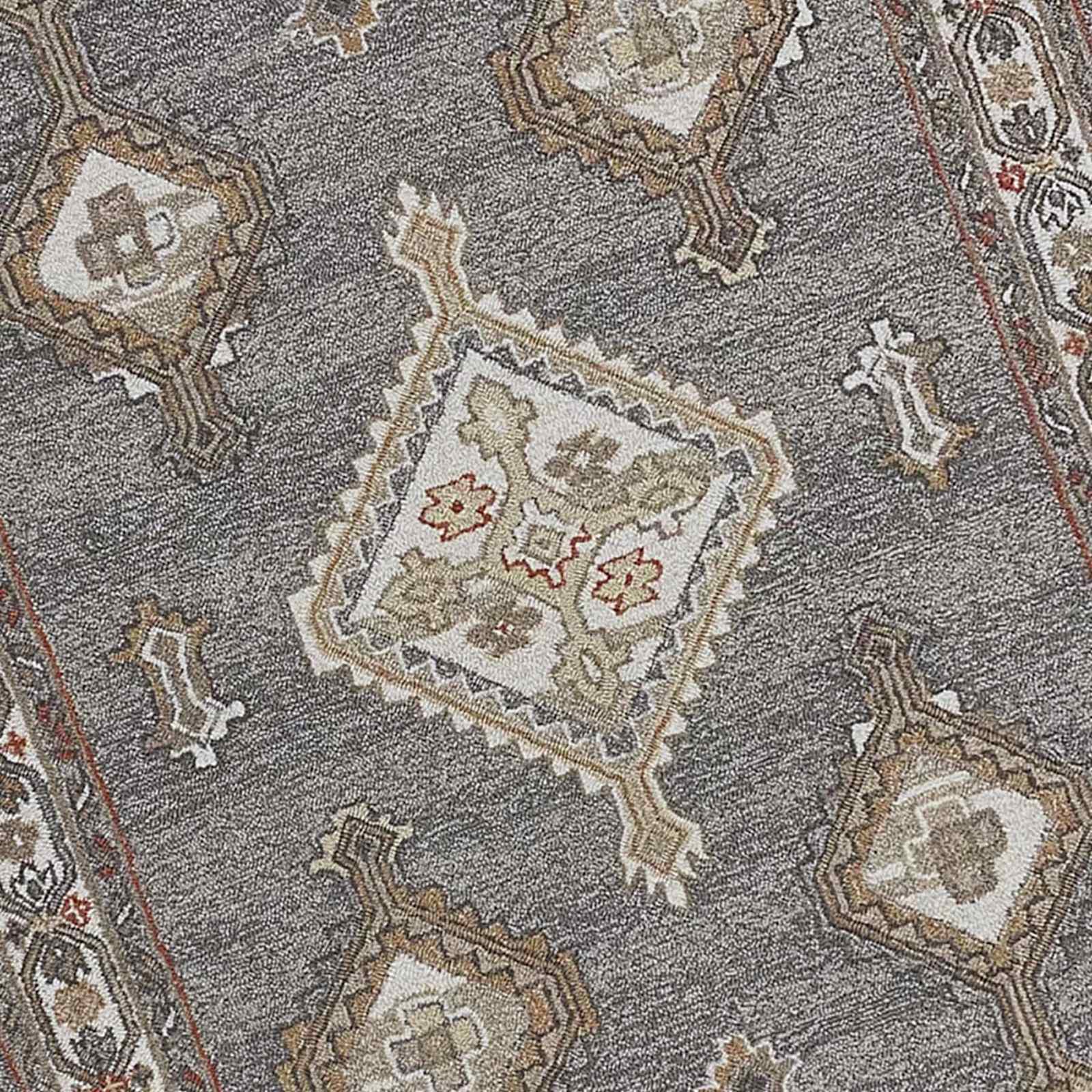 Jolene Grey Hooked Area Rug 5x7 | At Home