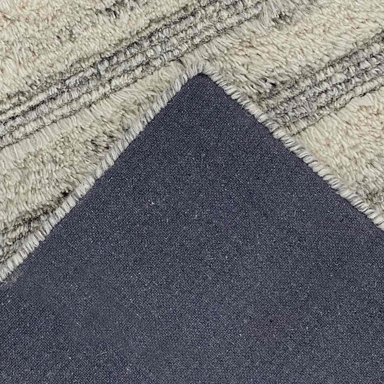 (A500) Found & Fable Fallows Ivory & Grey High-Low Tufted Area Rug, 8x10