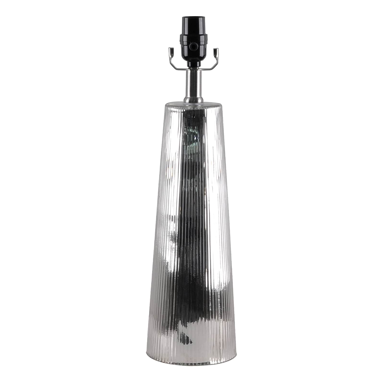 Laila Ali Reflective Glass Tapered Lamp Base, 18.5"