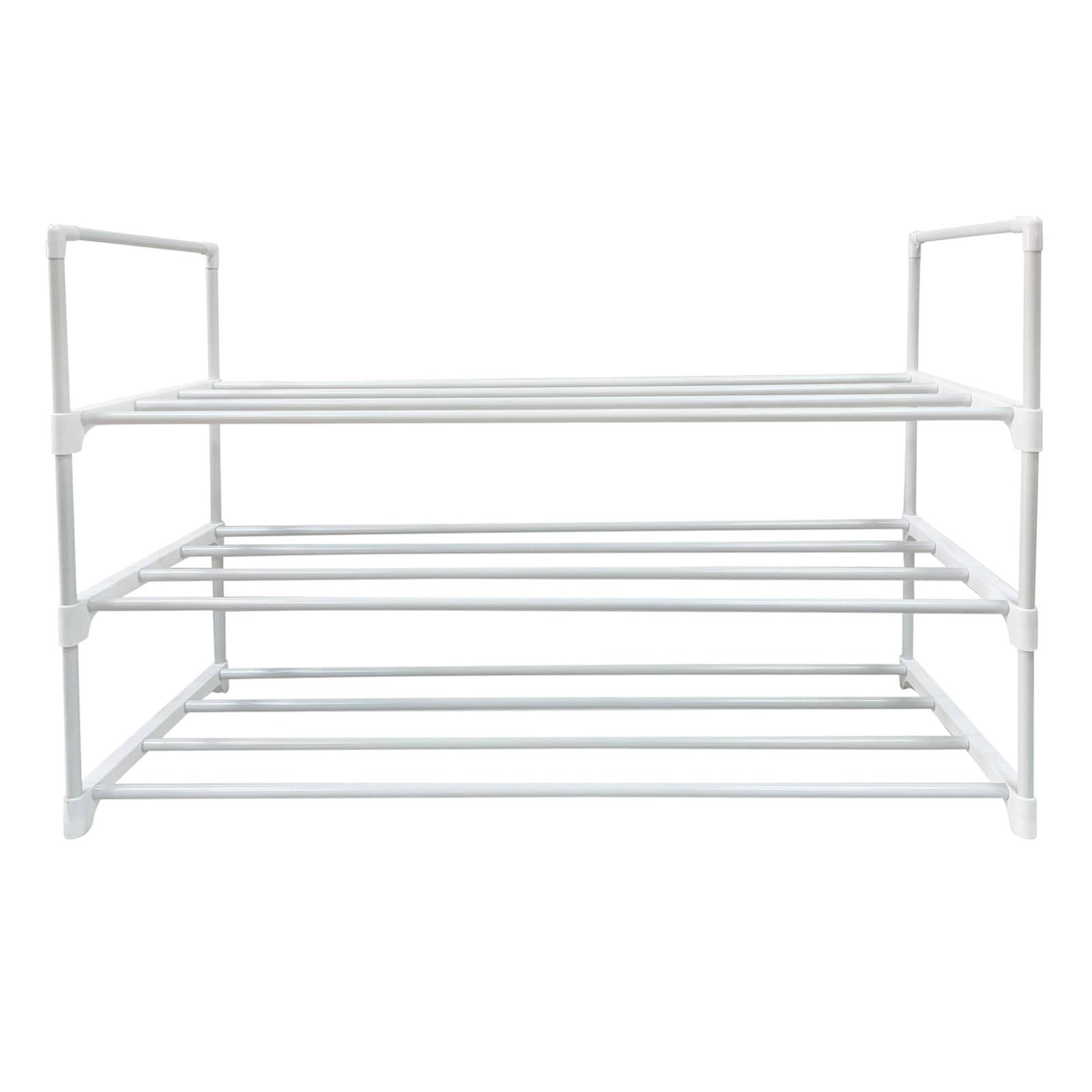 3-Tier Metal Shoe Rack White | Home Organization | At Home