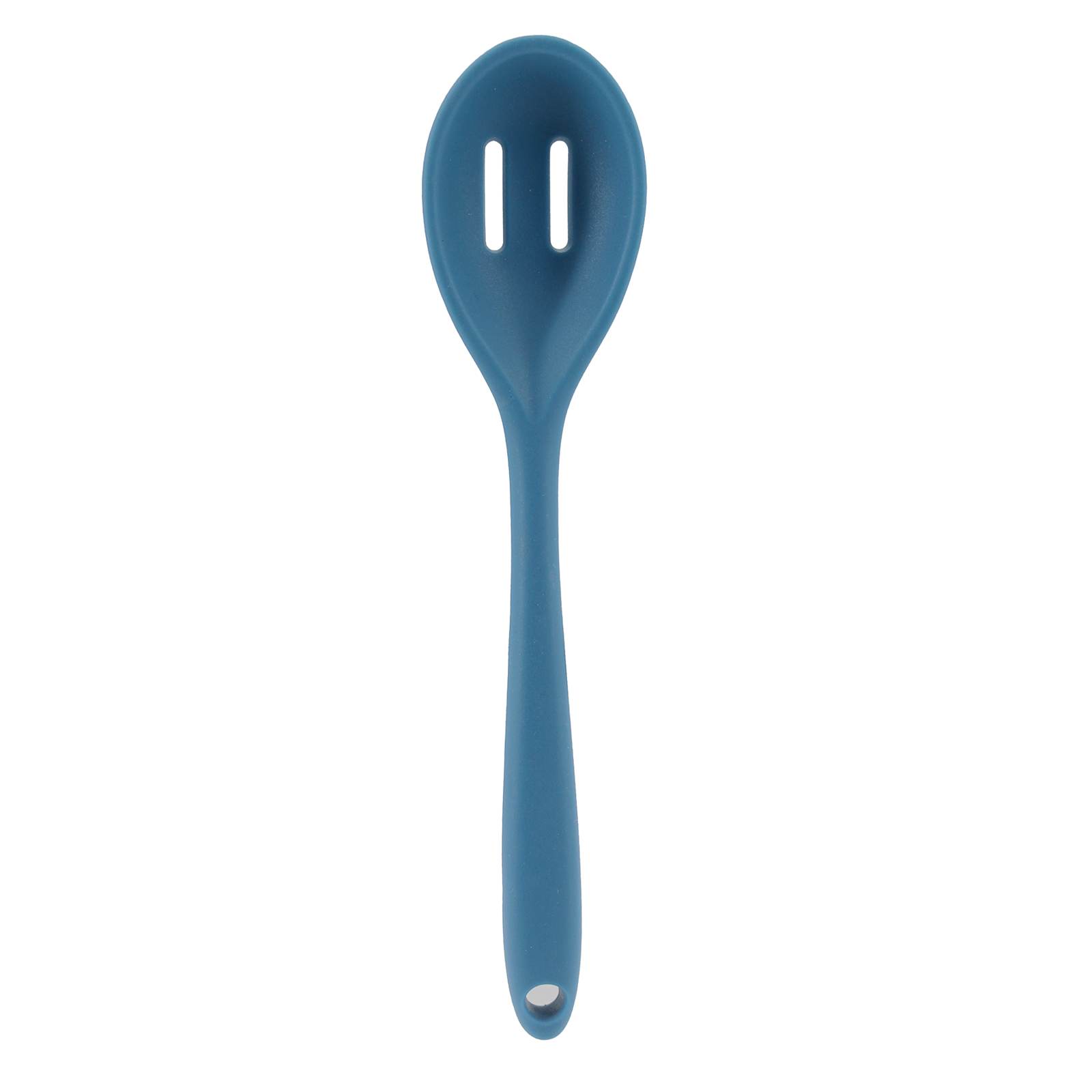 Mini Slotted Silicone Spoon, Dark Blue