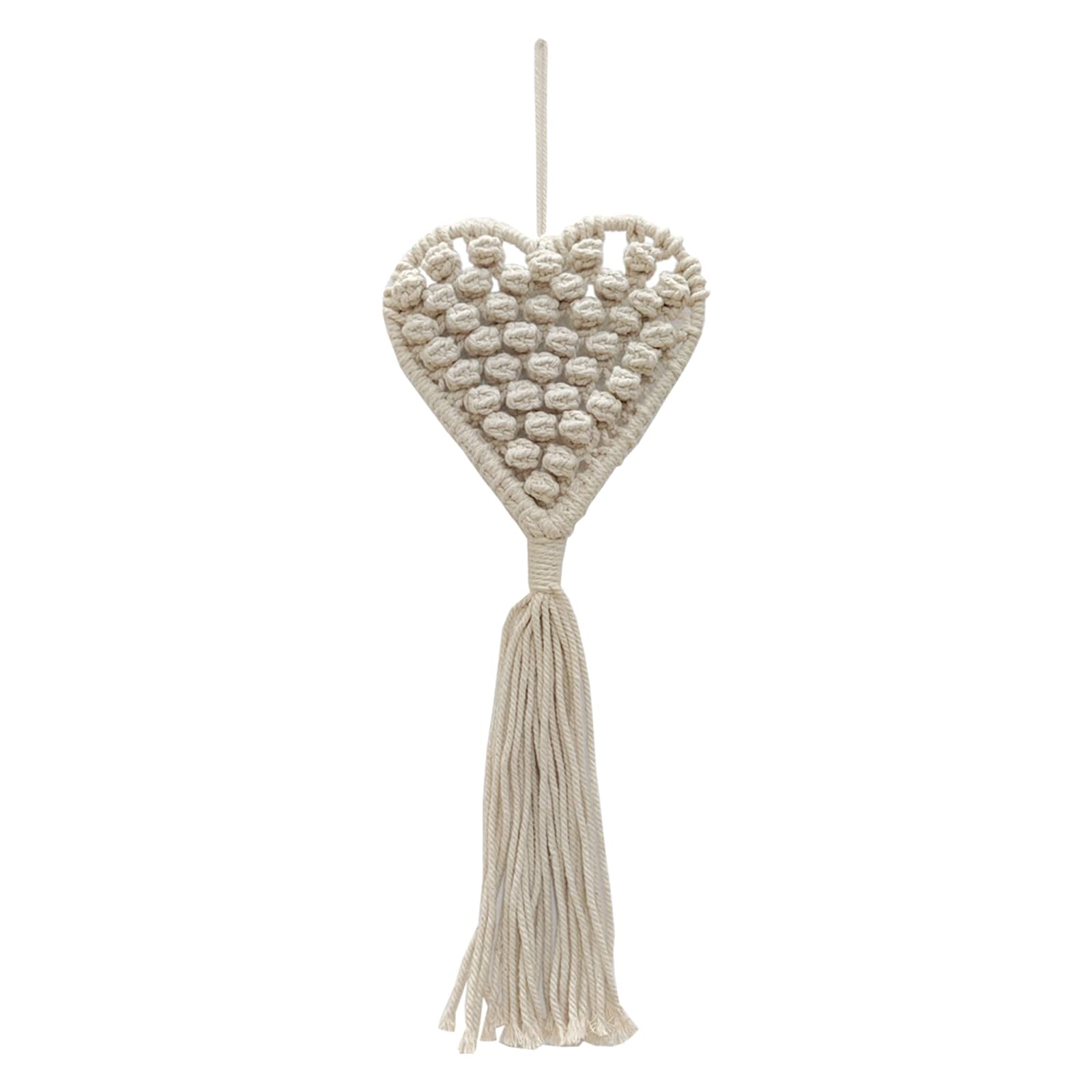 Heart Macrame Wall Decor, 6x13