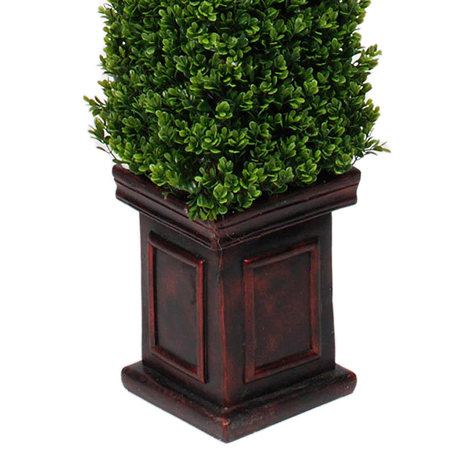 Pyramid Boxwood Topiary Tree, 61"