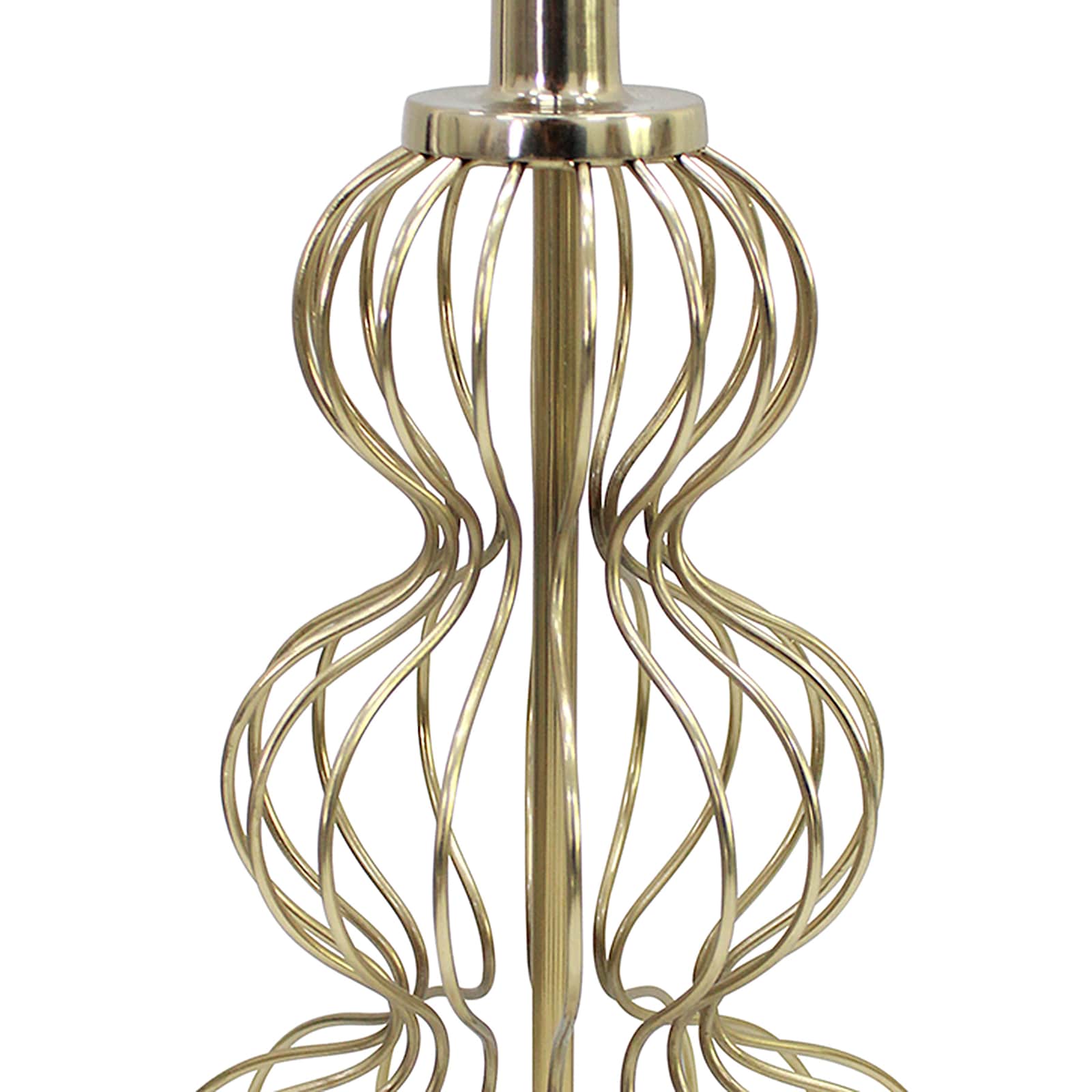 Providence Gold Marble Wired Table Lamp Base, 18"