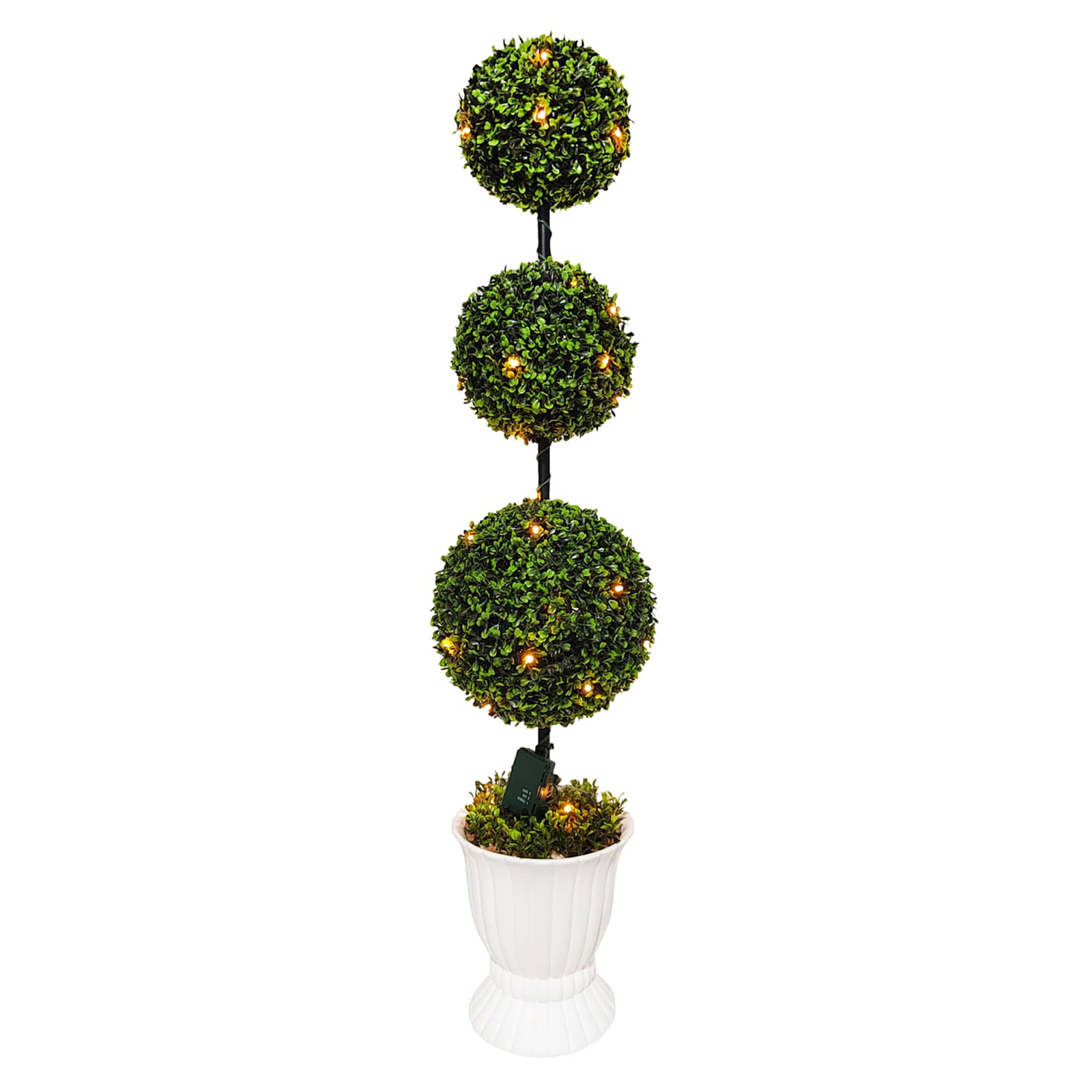 Providence Pre-Lit Boxwood Topiary Tree, 48"