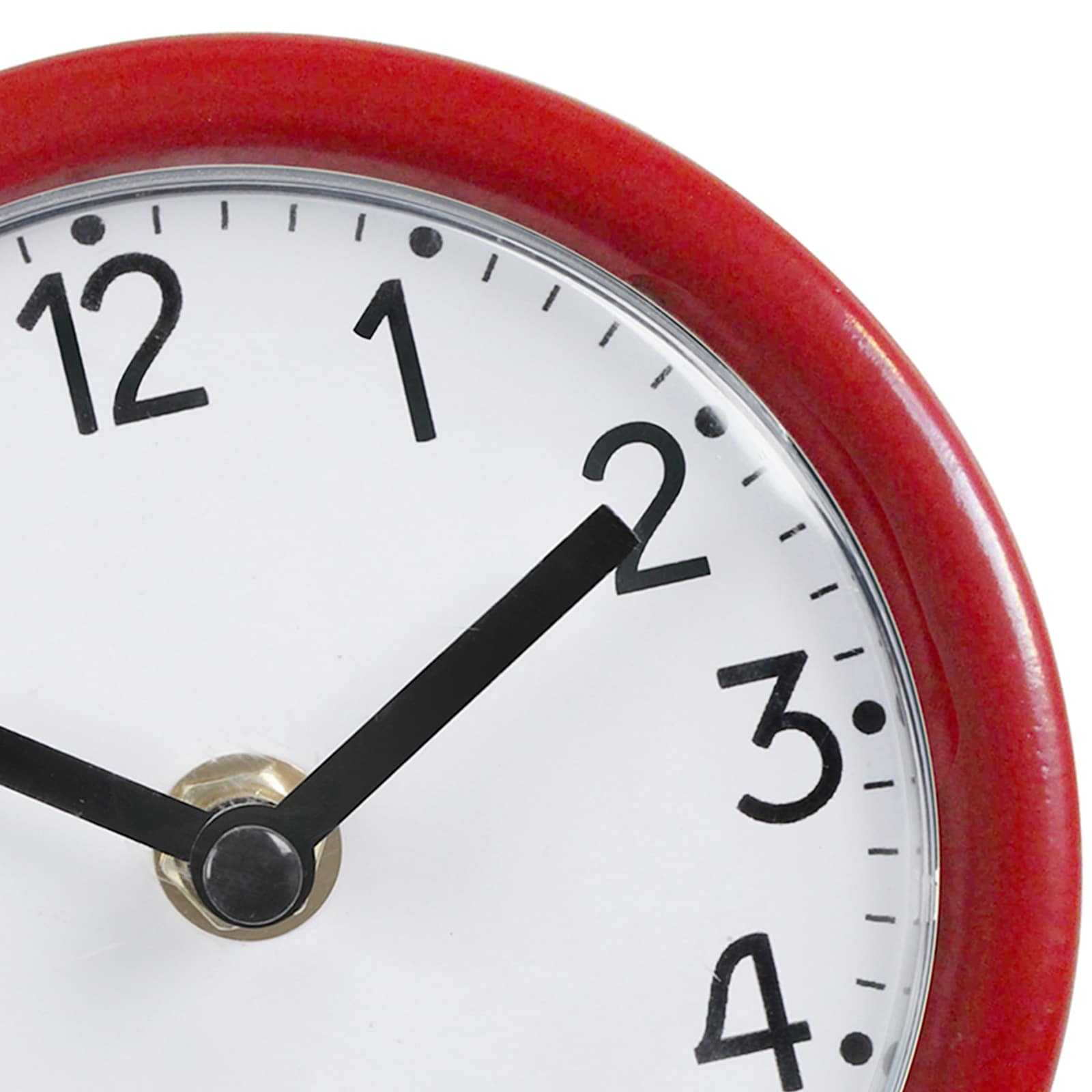 Tiny Dreamers Red Metal Round Clock, 5"