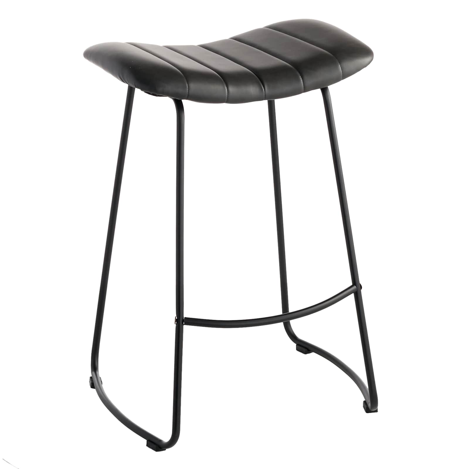 Crosby St. Jude Black Backless Barstool 30in | Black Backless Barstool ...