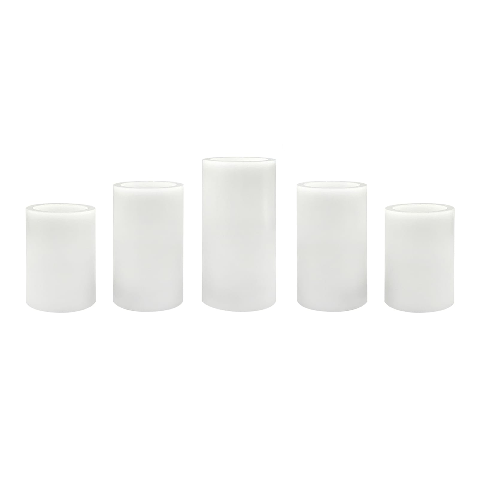 5-Pack White LED Flameless Pillar Candles