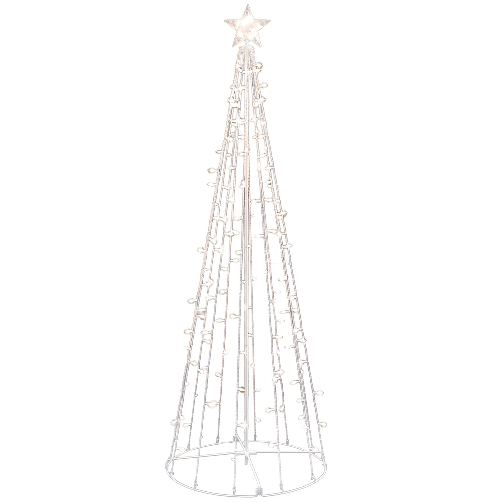 Pre Lit Outdoor Shimmering String Light Tree 6ft Festive Holiday Lights At Home