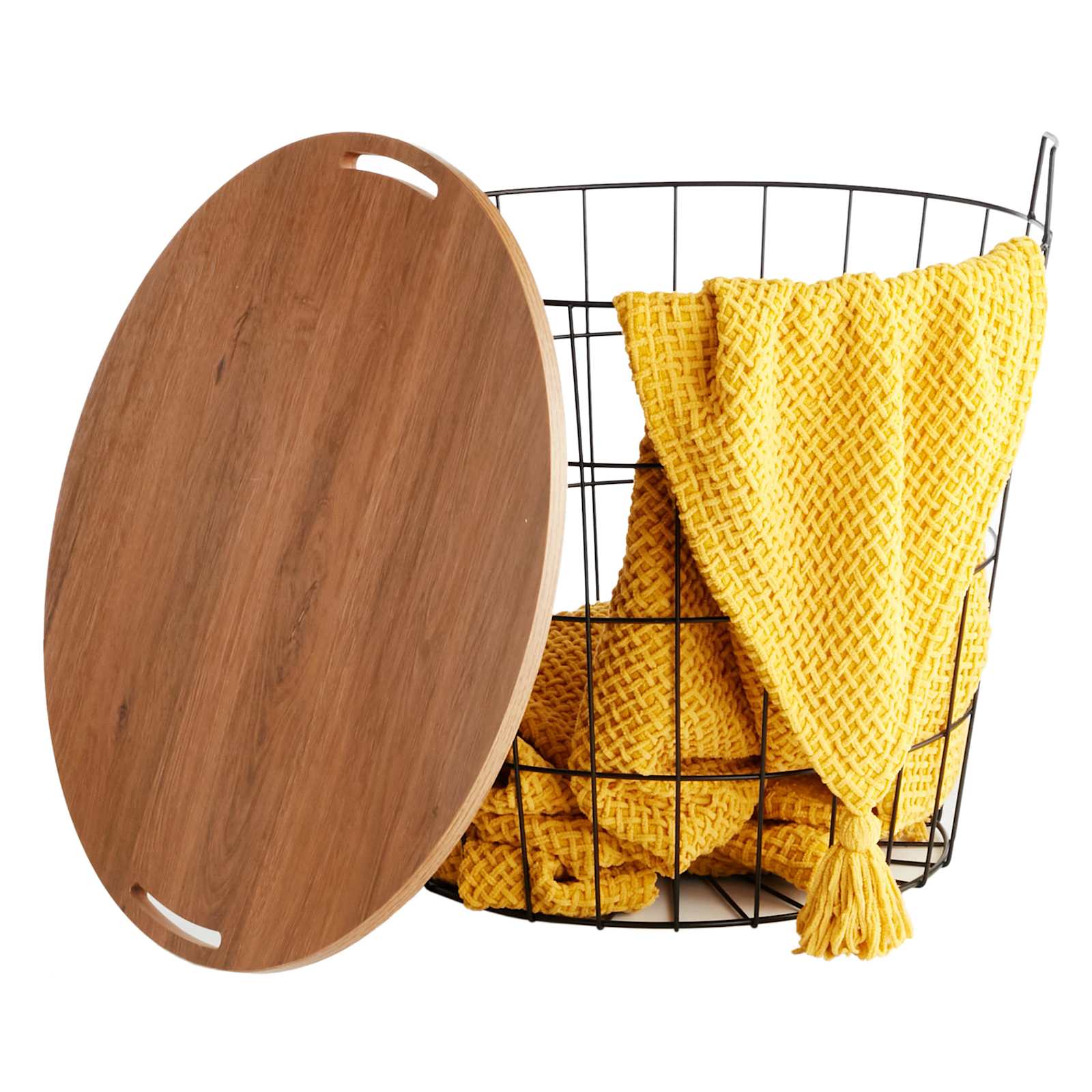 Honeybloom Wire Basket Storage Table