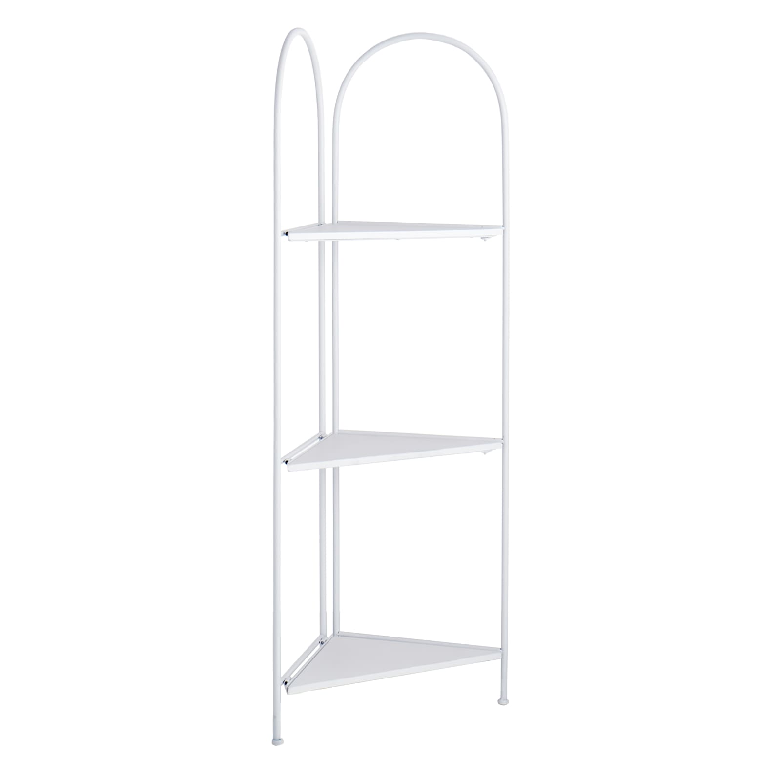 Alice Folding Corner Shelf, White | At Home