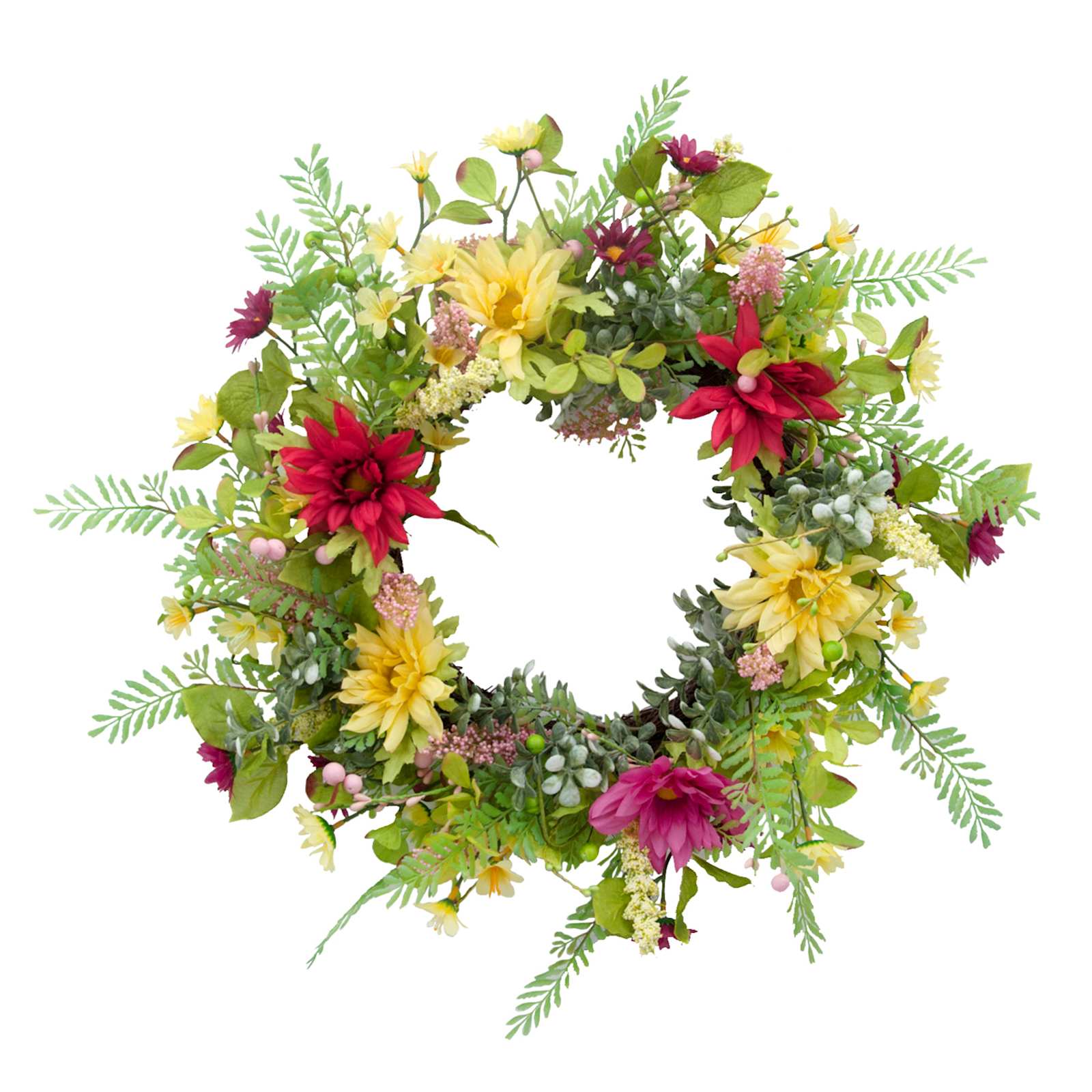 Mixed Wildflower Floral Wreath, 20"