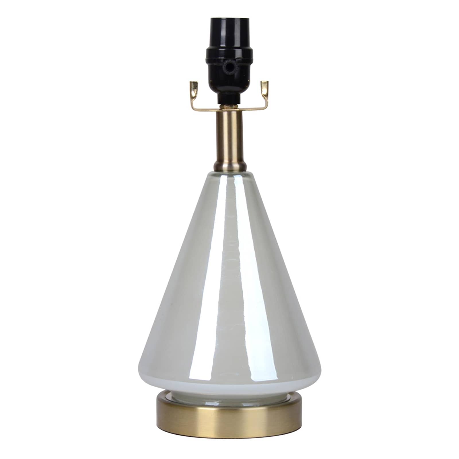 Crosby St. Pearlized Cone Glass Lamp Base, 13.5"