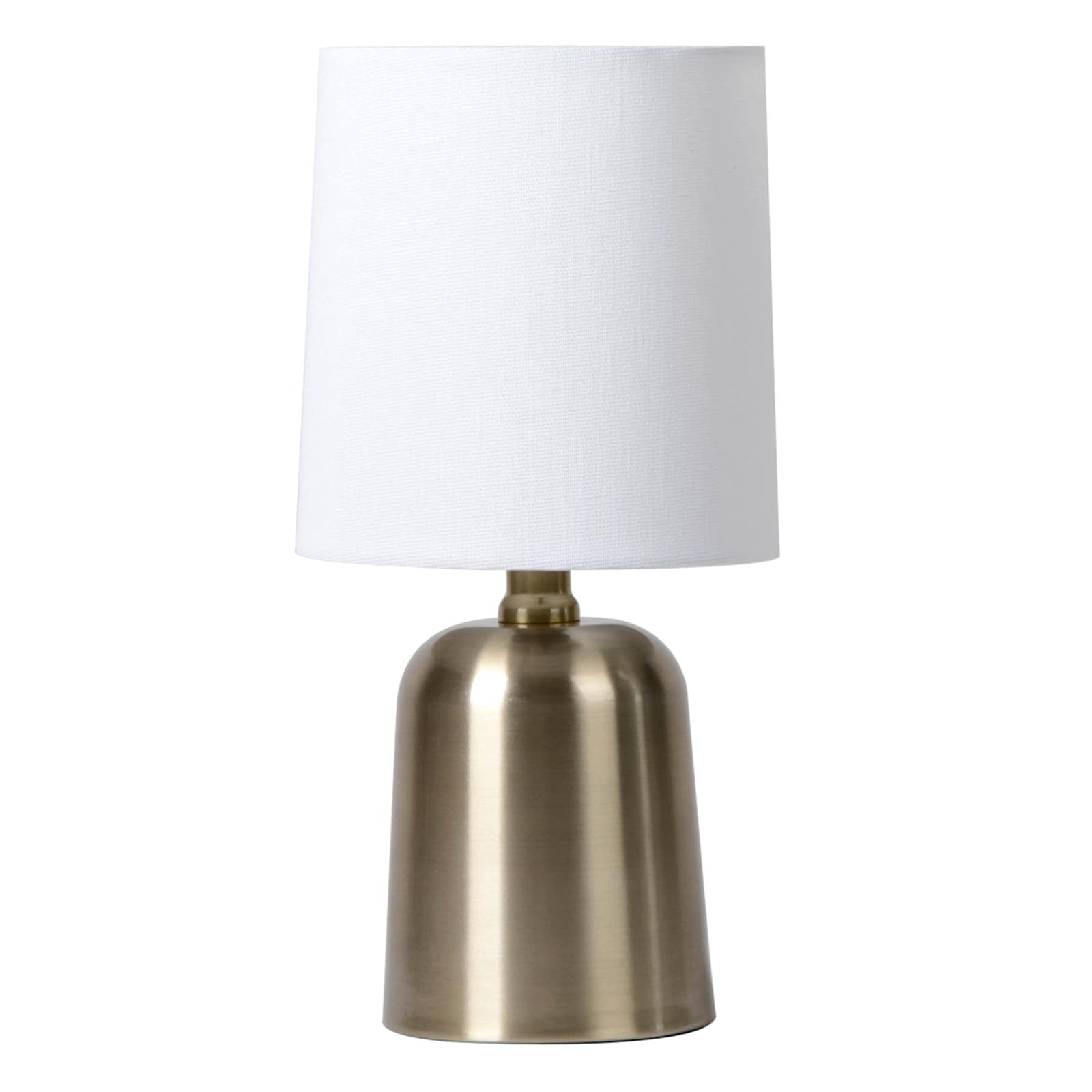 Crosby St. Brushed Brass Metal Mini Table Lamp with Shade, 12"