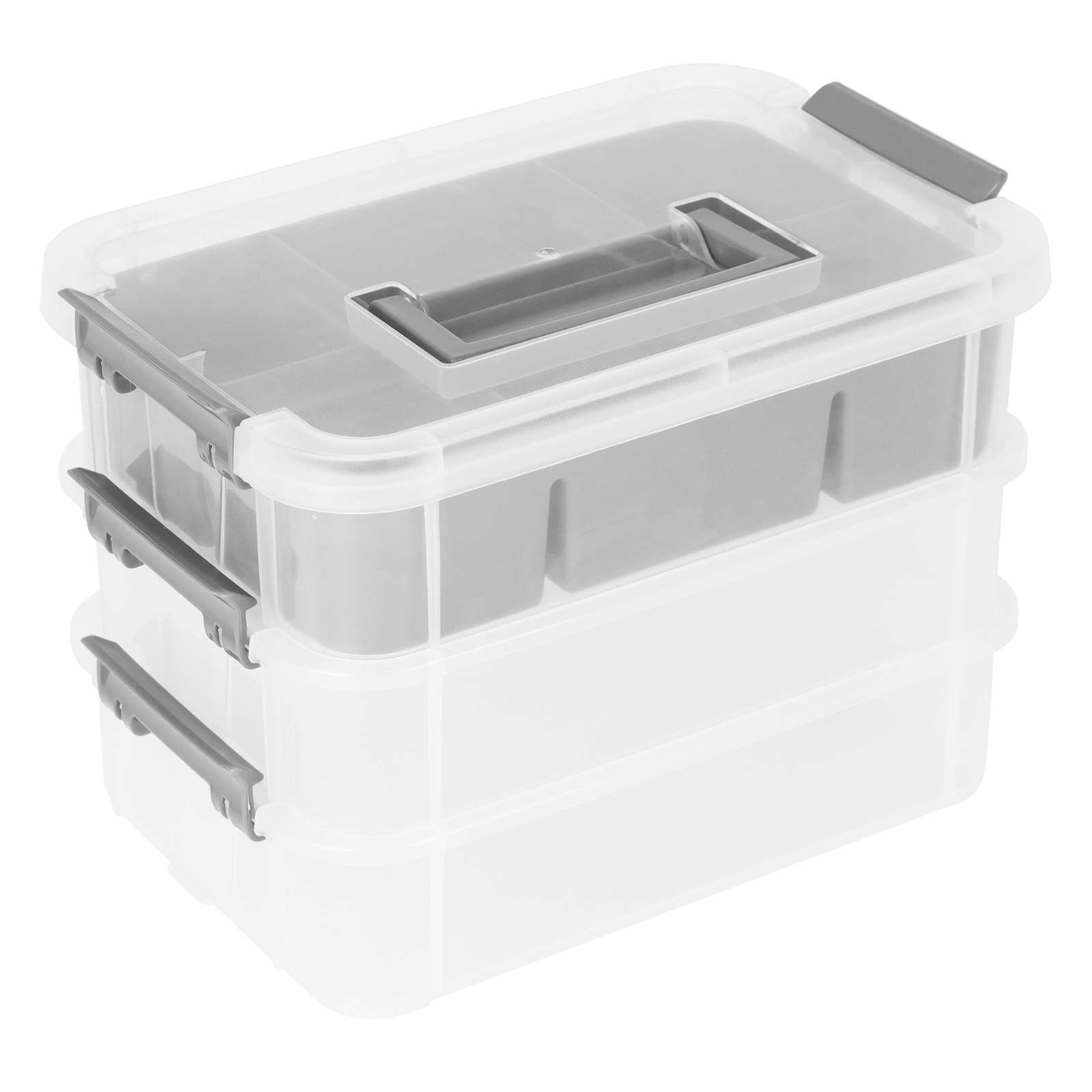 3-Layer Stacked Carry Box with Tray | At Home