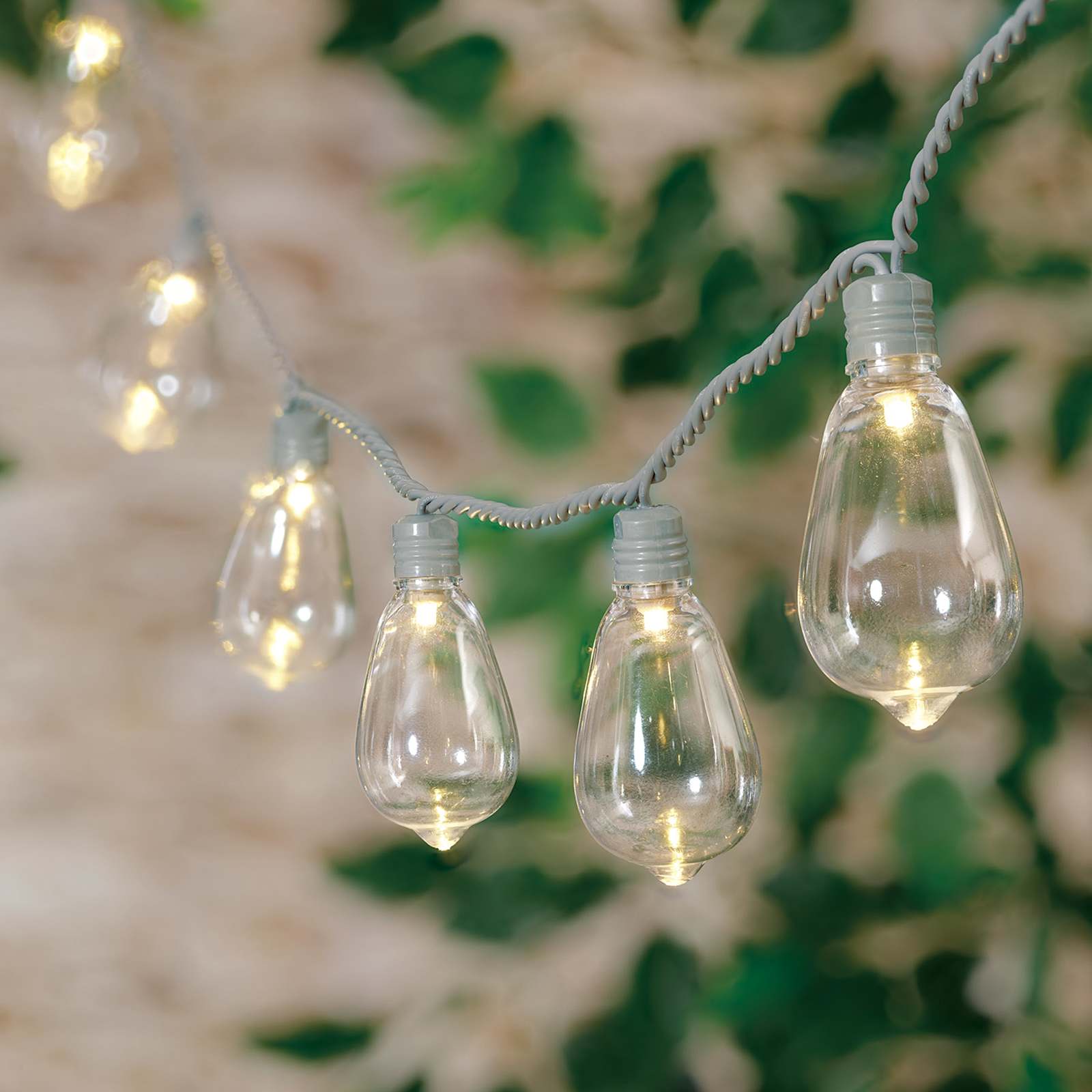 30-Count UL LED Edison Bulb String Lights with Grey Wire