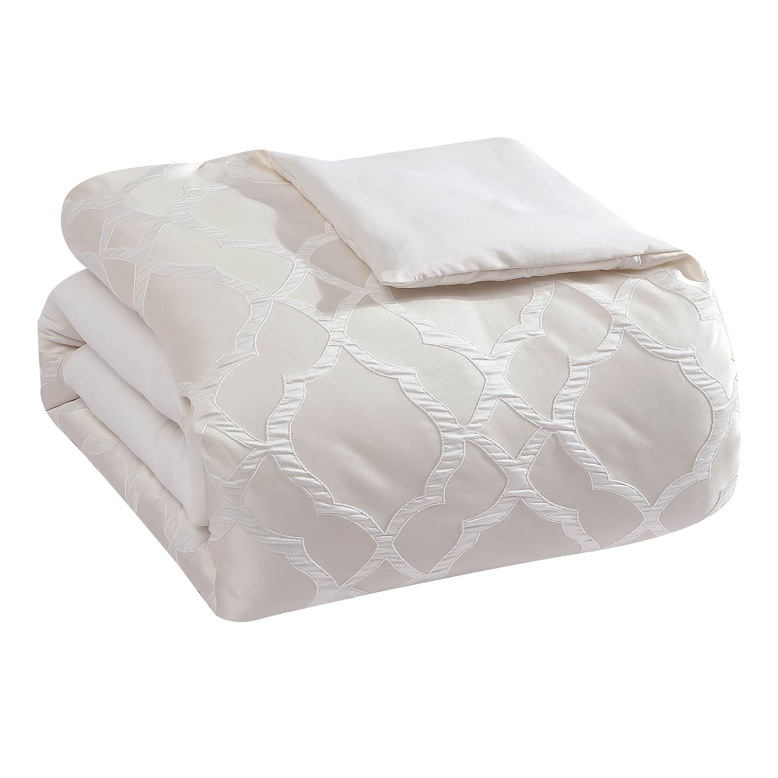 7-Piece Tricia Neutral Comforter Set, Full/Queen