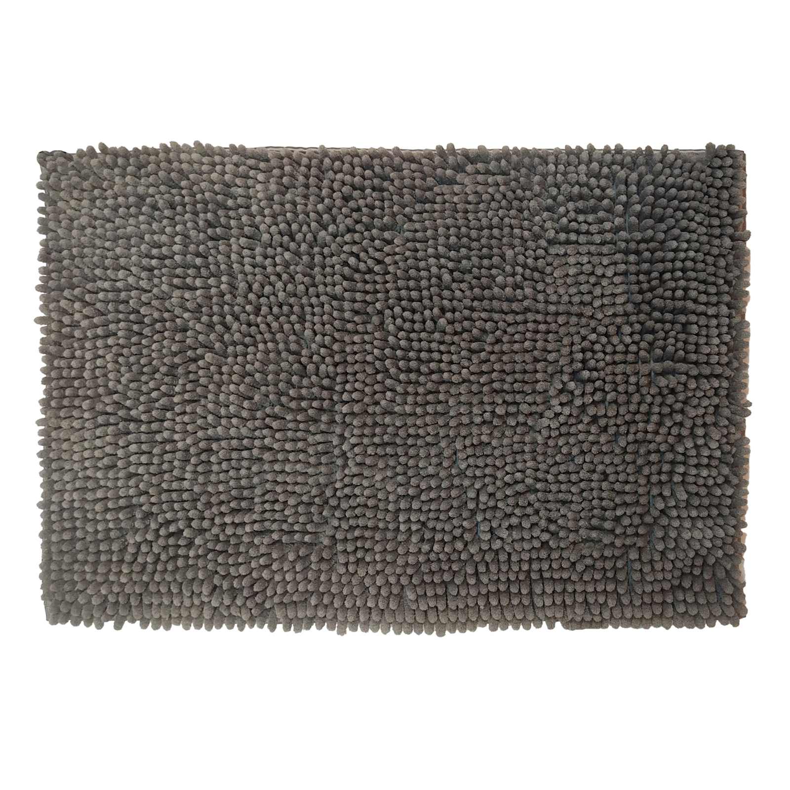 Essential Noodle Dark Grey Bath Rug, 20x34