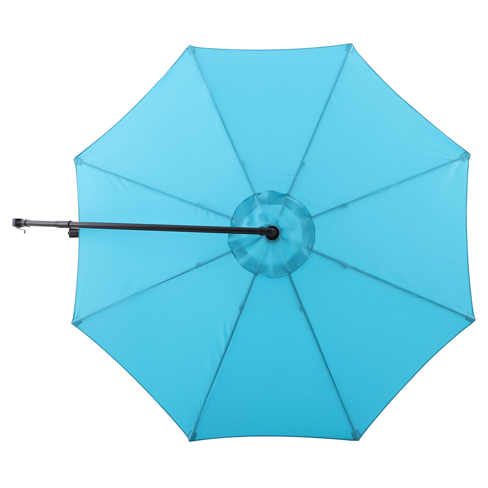 Turquoise Offset Aluminum Round Outdoor Patio Umbrella, 10' | At Home