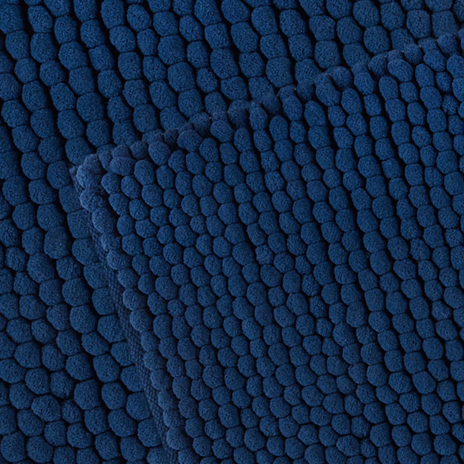 2-Pack Navy Blue Loop Bath Rug Set, 17x24 & 20x30