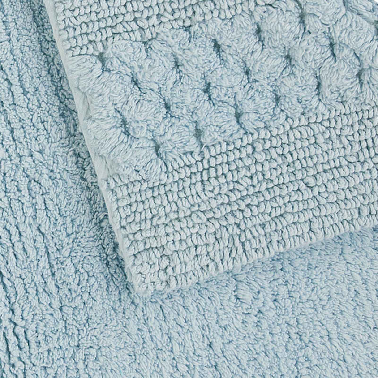 Providence Reversible Light Blue Bath Rug, 17x24