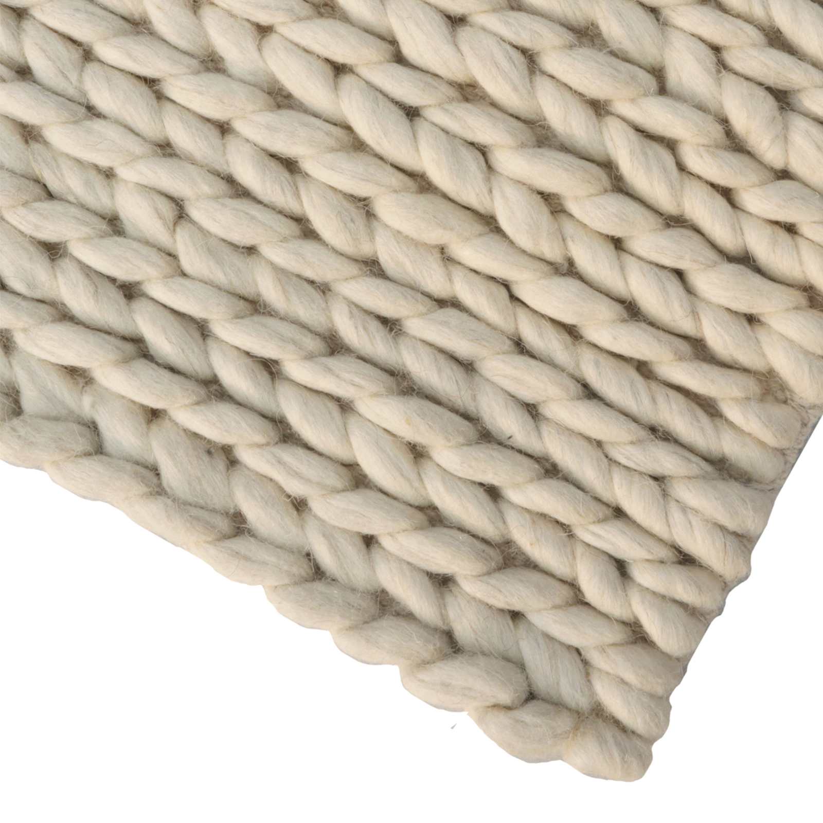 Ivory Chunky Knit Patterned Area Rug 8x10 | At Home