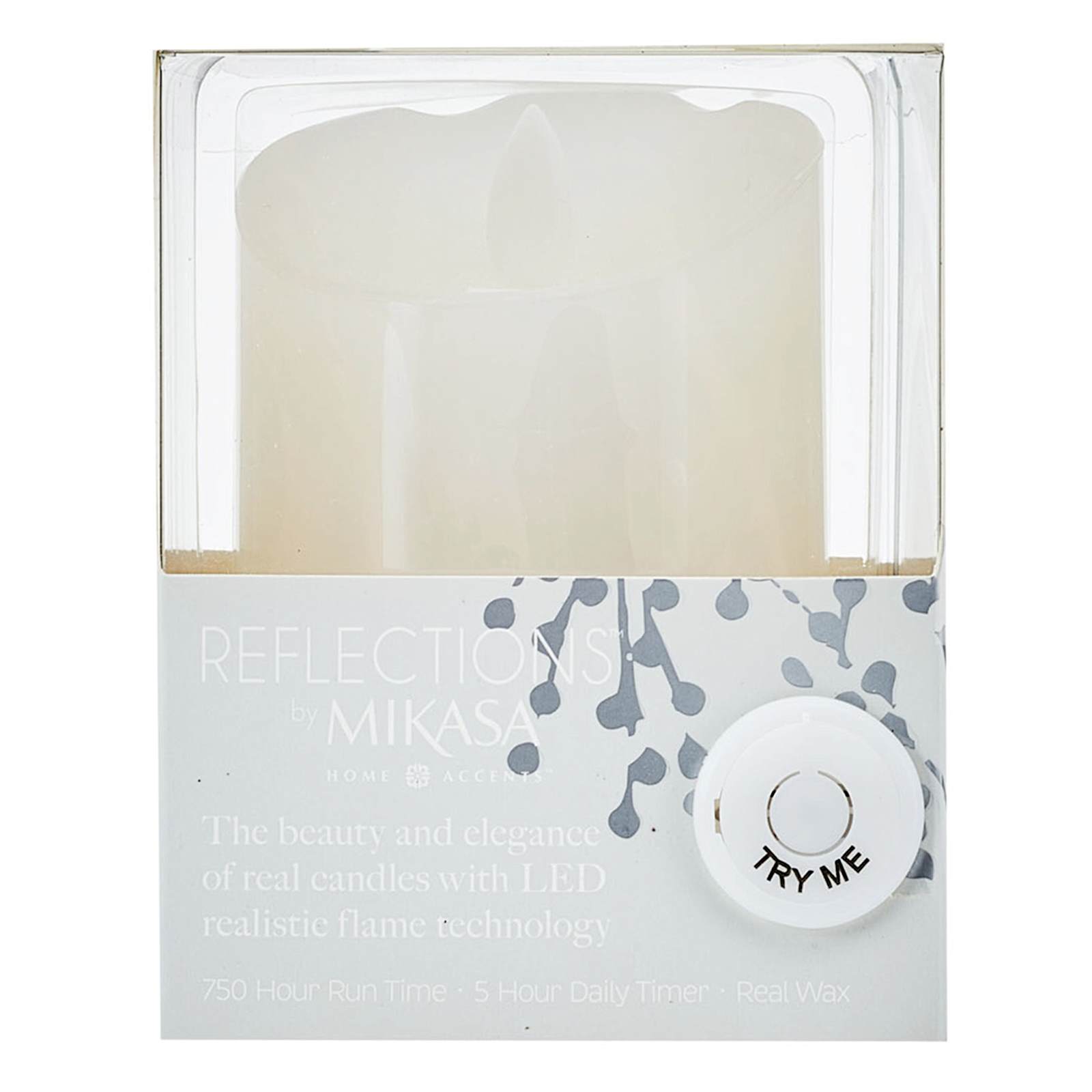 Realistic LED Pillar Candle, 3x4