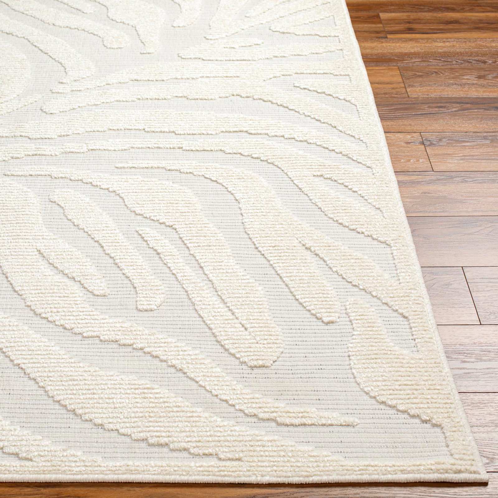 Lyna Ivory Zebra Design Washable Area Rug 5x7 | At Home