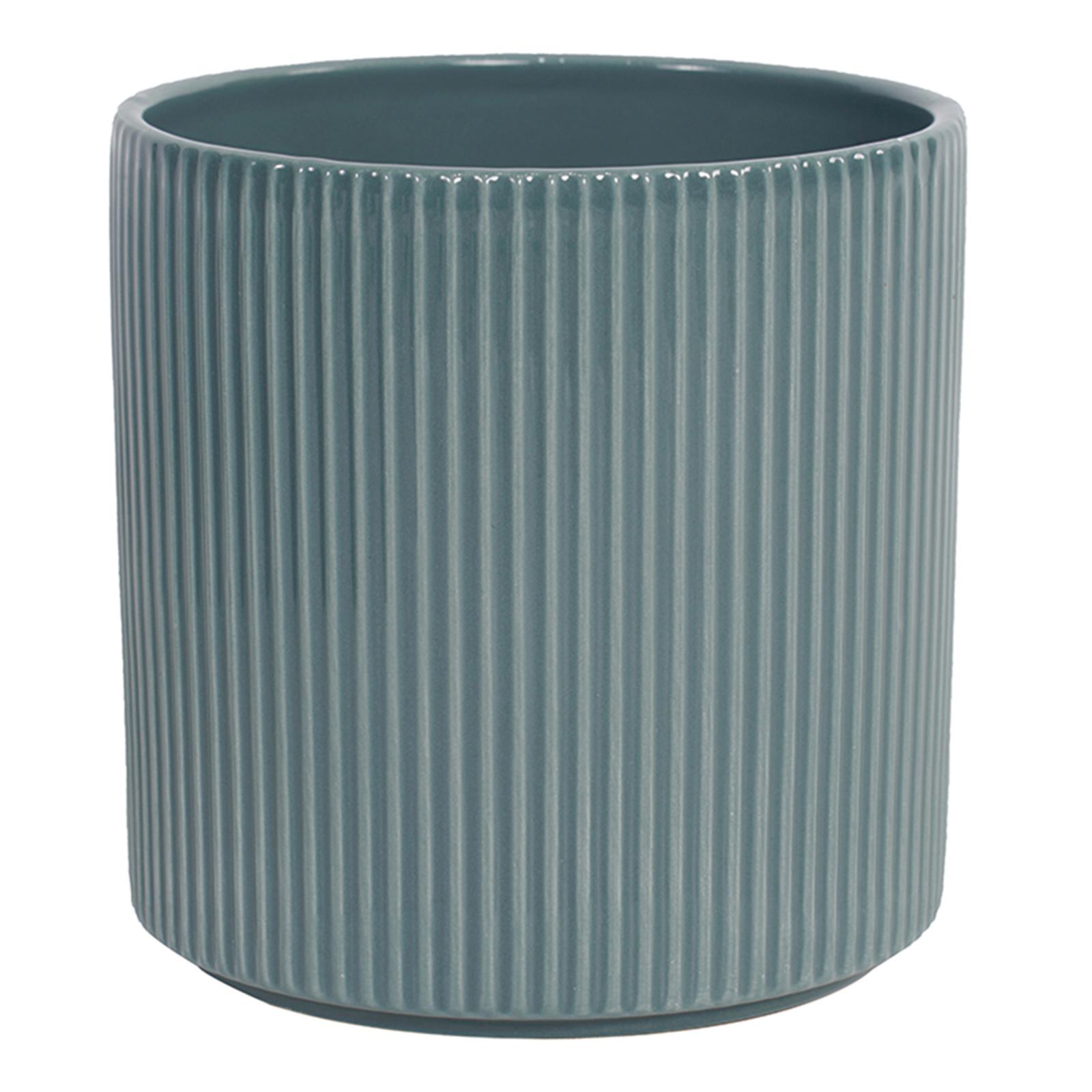 Indoor Zeb Blue Shiny Pot, Small | At Home