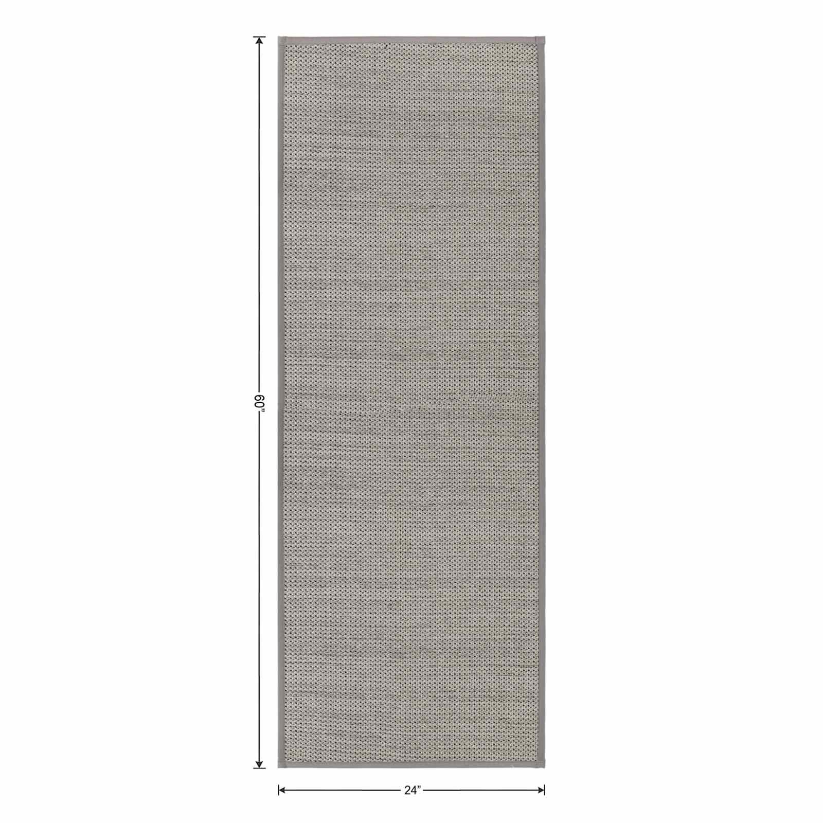 Solid Grey Textured Washable Kitchen Runner 2x5 | At Home